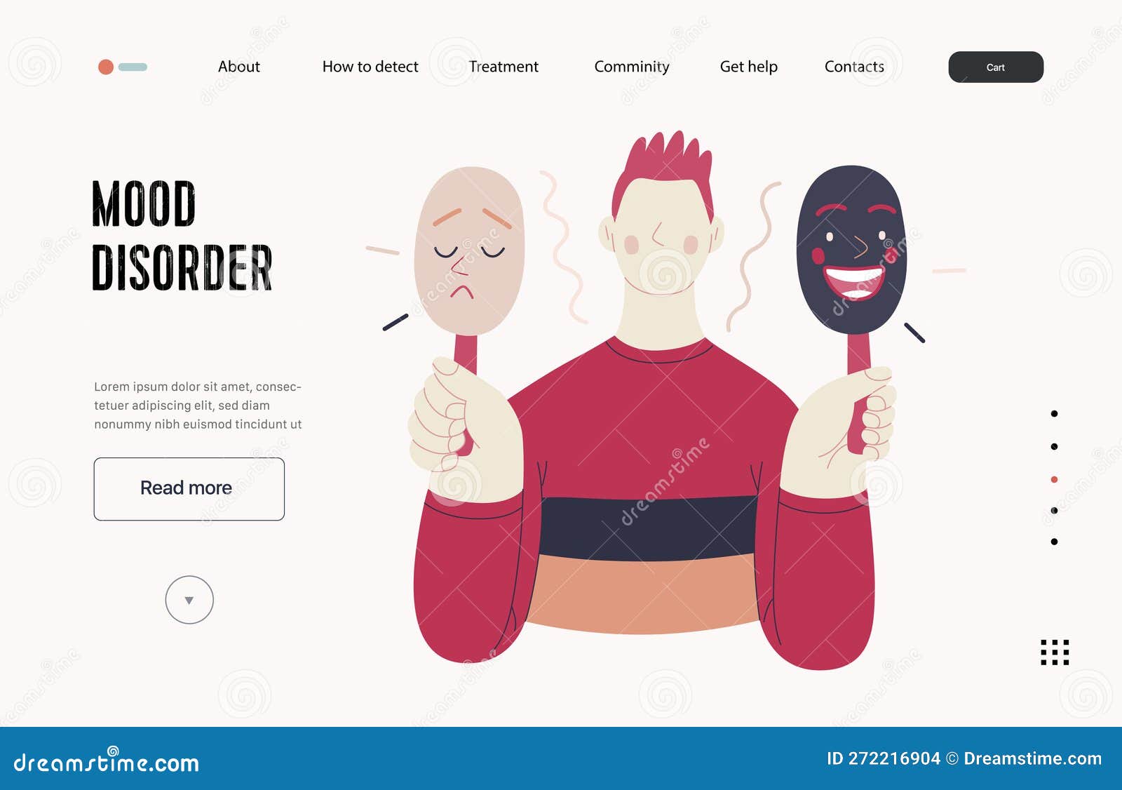 Mental Disorders Vector Web Template Stock Vector - Illustration of ...