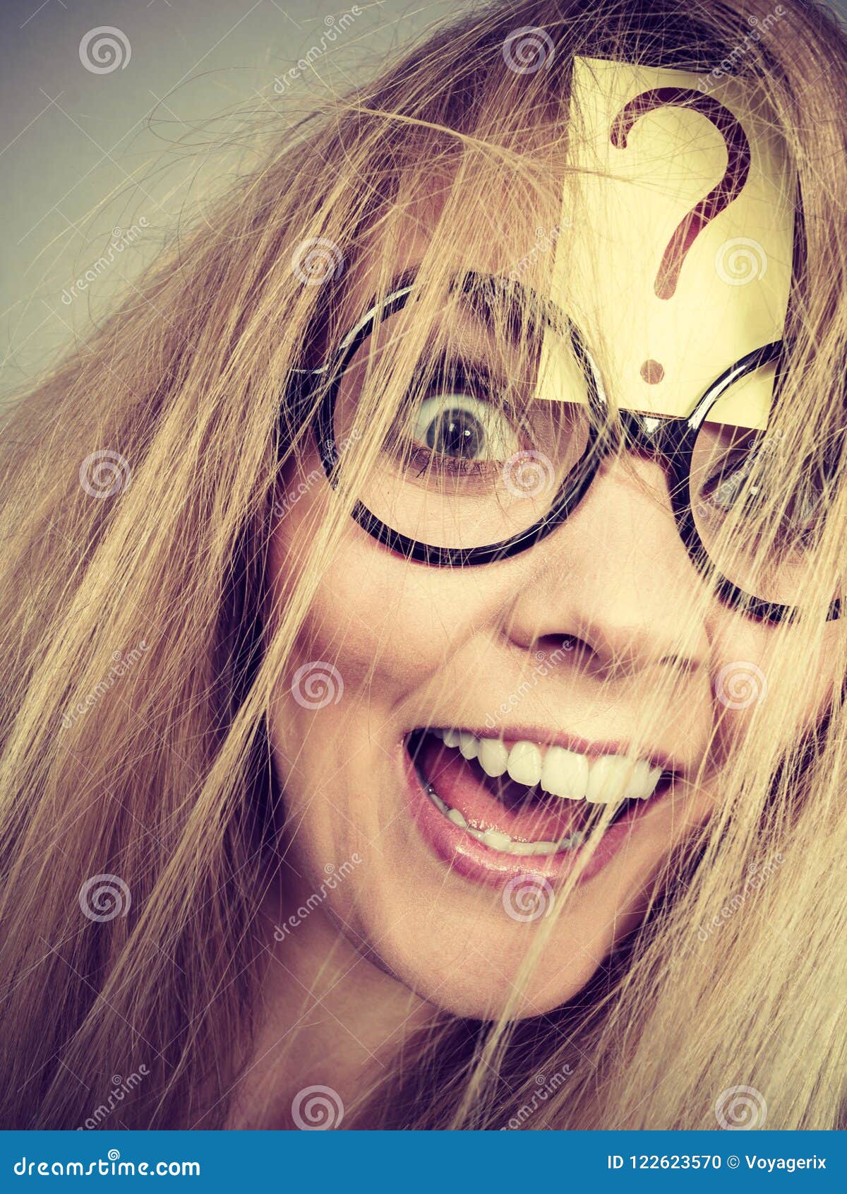 Tired Crazy Woman after Intensive Thinking Stock Photo - Image of ...