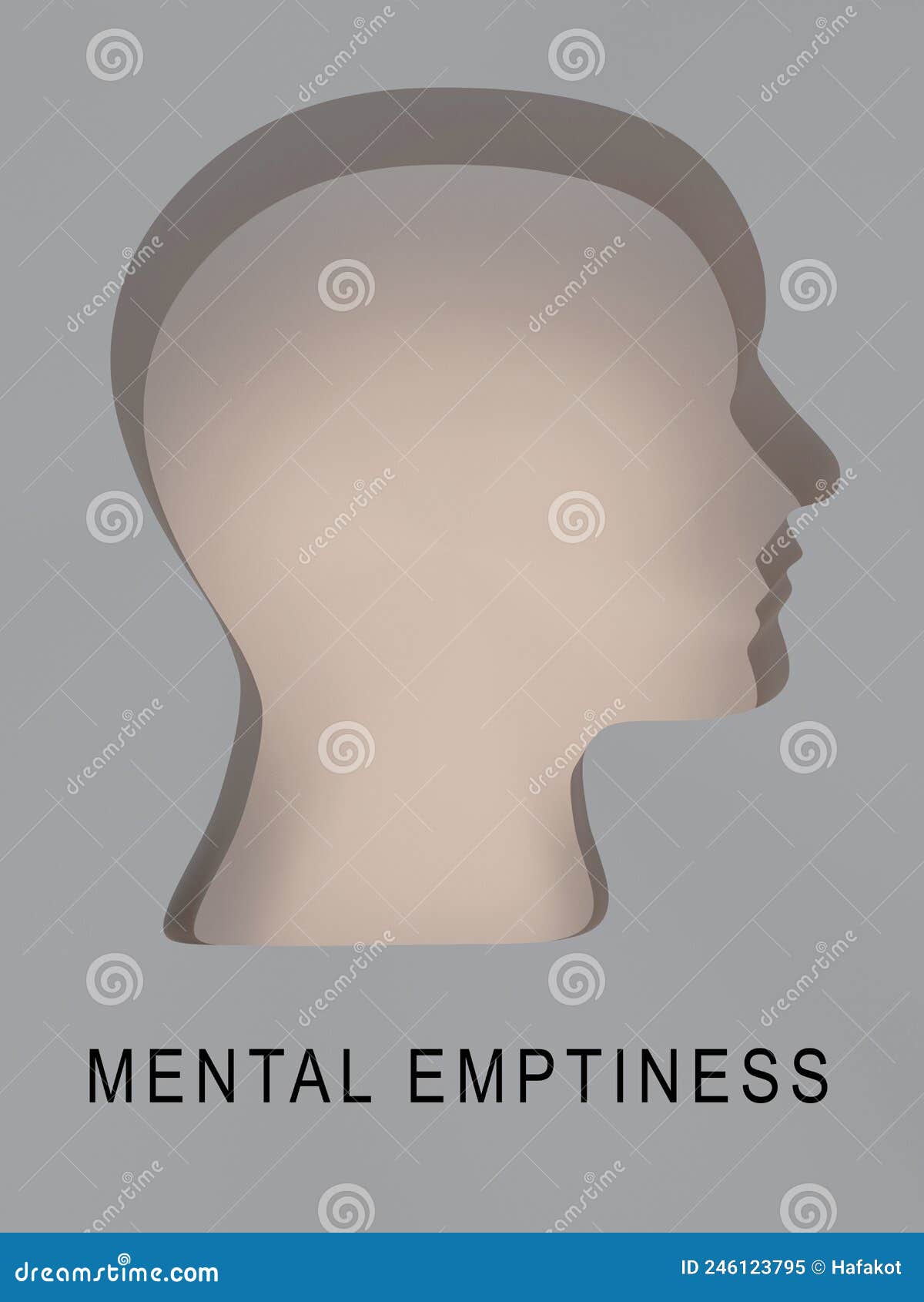 Mental Emptiness concept stock illustration. Illustration of depression ...