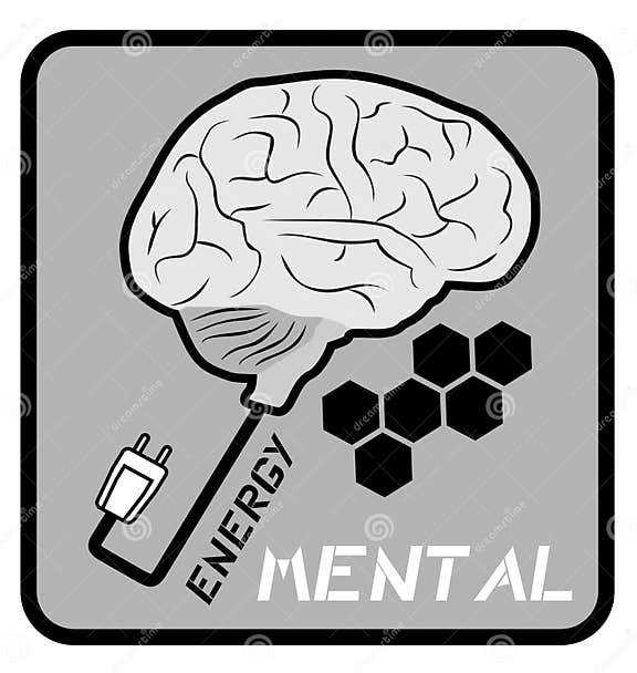 Mental energy stock vector. Illustration of energy, drawing - 24667448