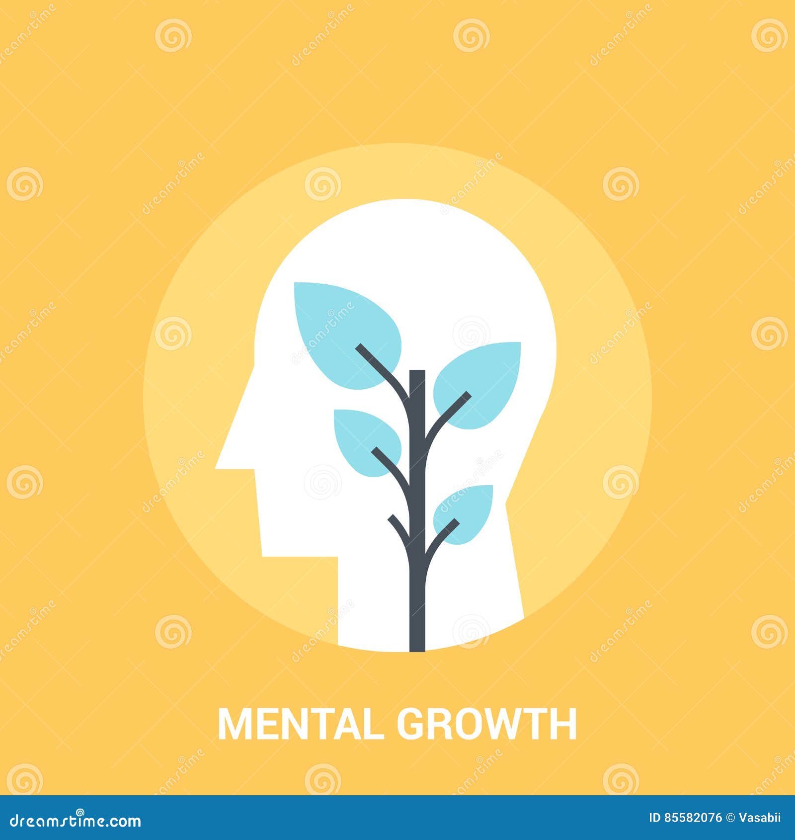 Mental growth icon concept stock vector. Illustration of logo - 85582076