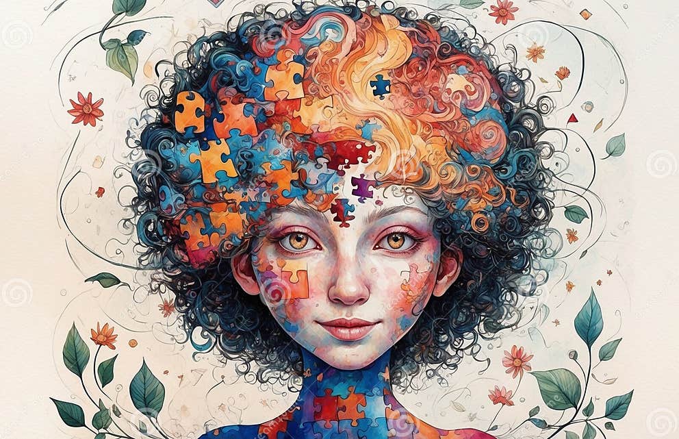 Puzzle Pieces of the Mind: a Vibrant Depiction of Autism and Mental ...