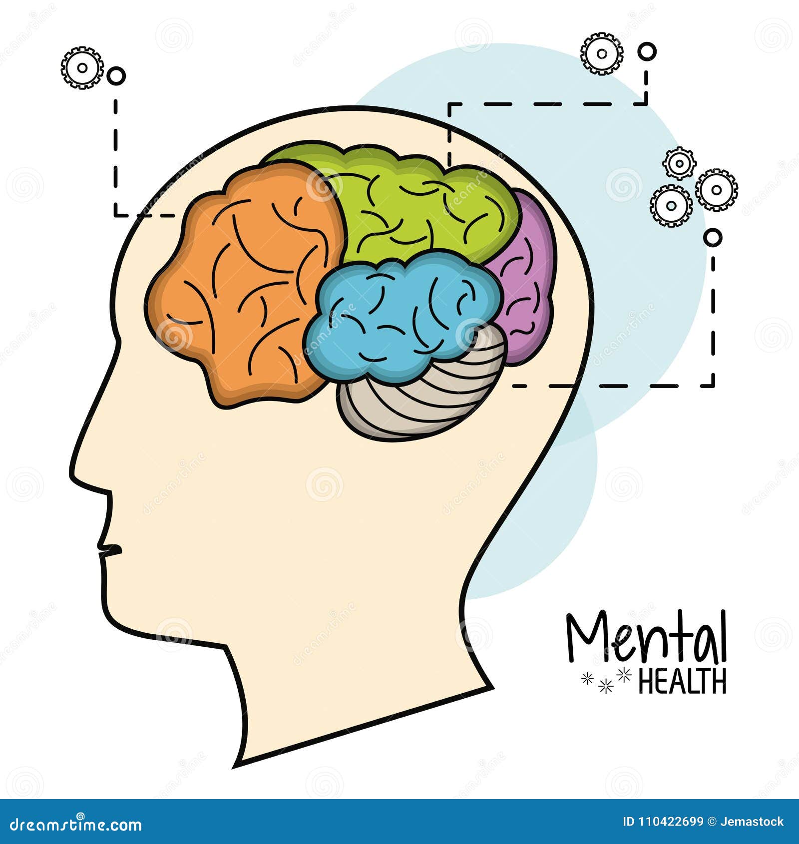 Mental Health Brain Function Image Stock Vector - Illustration of ...