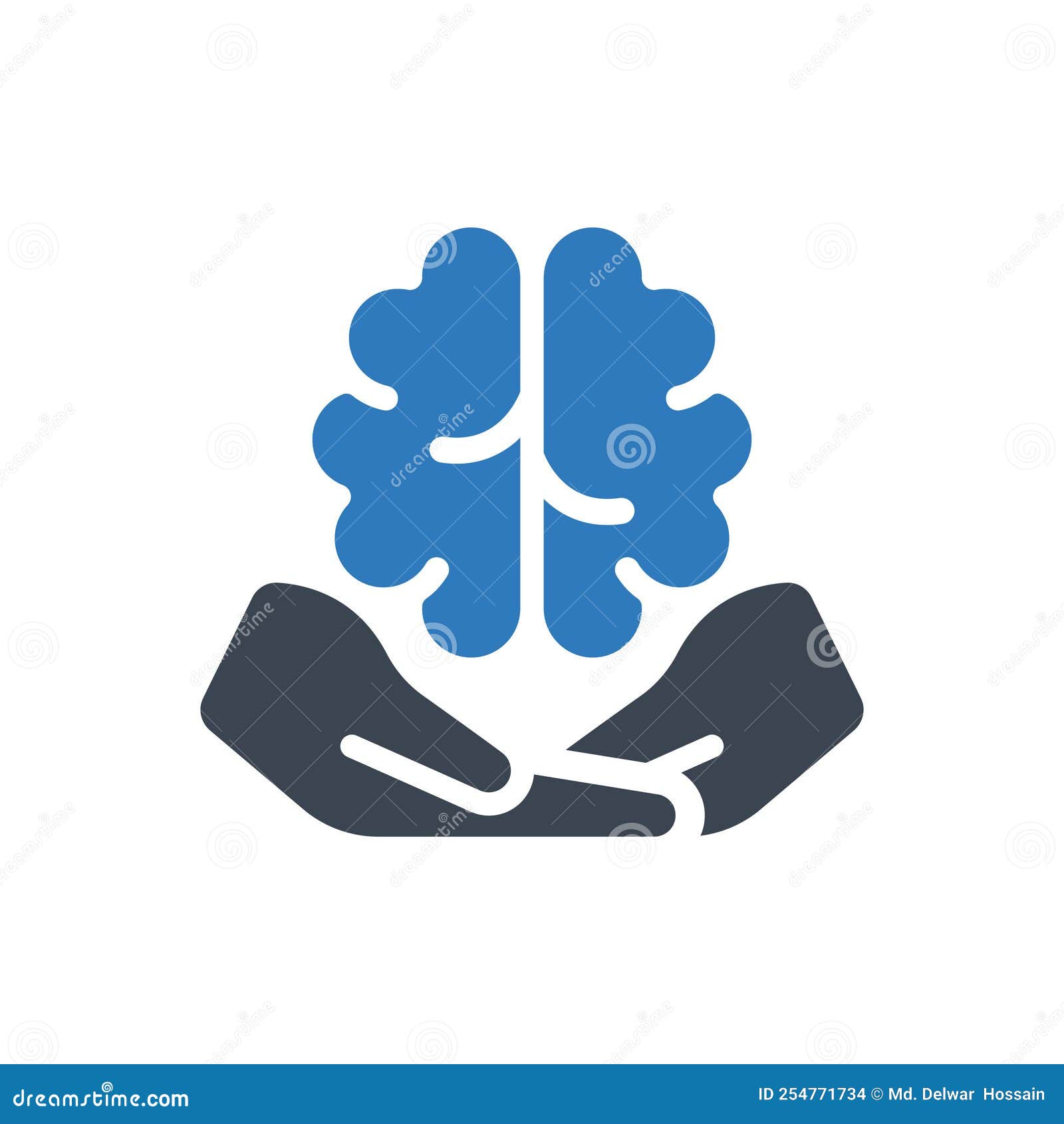 Mental health care icon stock vector. Illustration of icon - 254771734