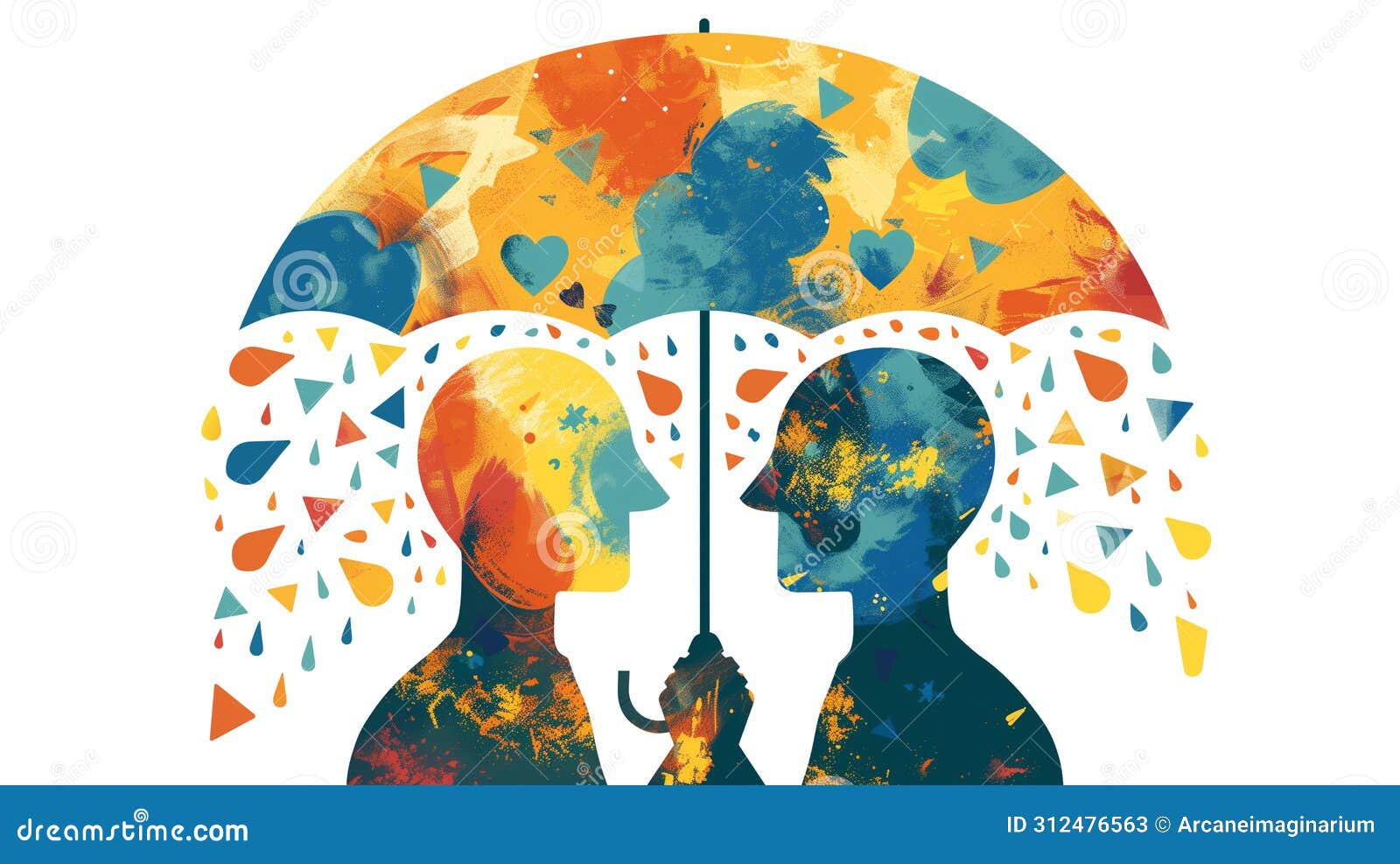 Mental Health Illness Issues Therapy Help Concept Stock Illustration ...