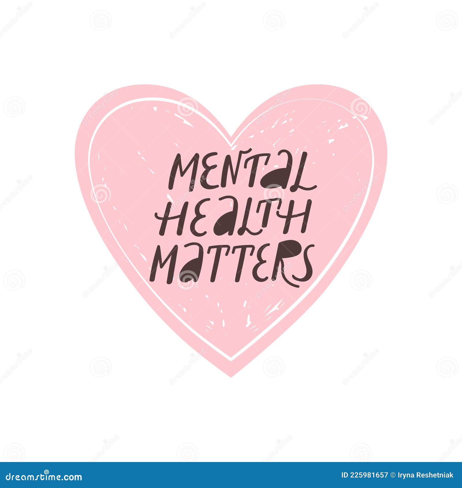 Mental Health Matters Inspirational Lettering Phrase Psychology Quote