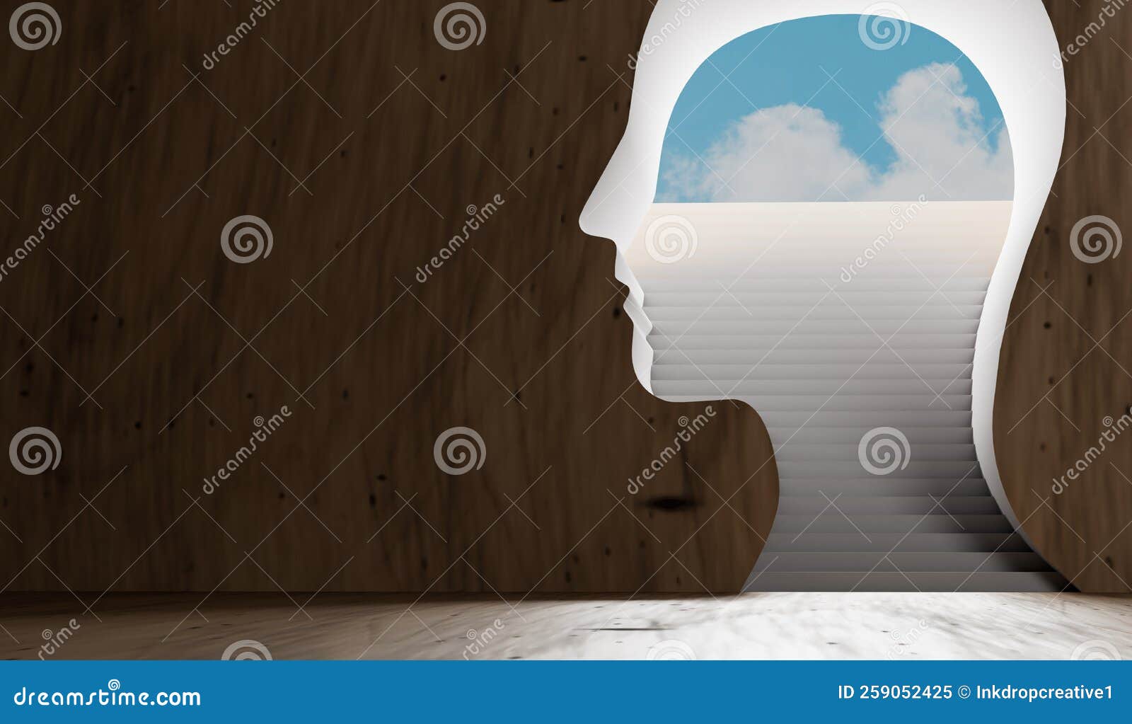 Mental Health and Mindfulness Concept. Steps Leading through a Head To ... Mental Health and Mindfulness Concept. Steps Leading through a Head To ...