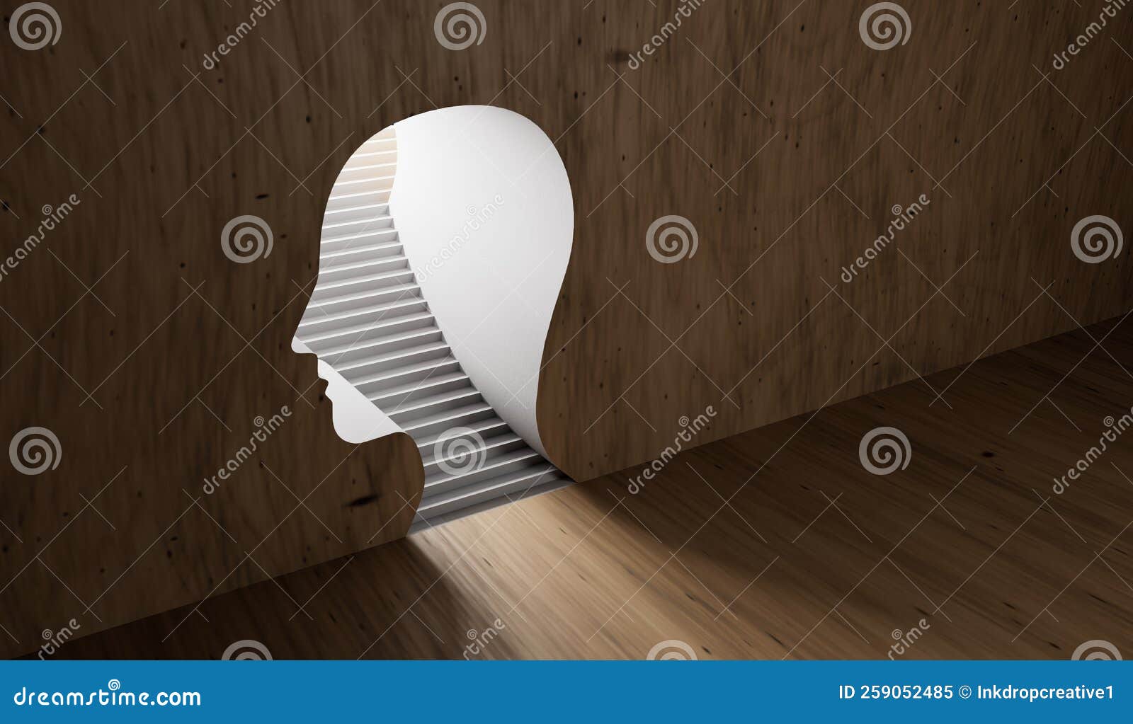 Mental Health and Mindfulness Concept. Steps Leading through a Head To ... Mental Health and Mindfulness Concept. Steps Leading through a Head To ...