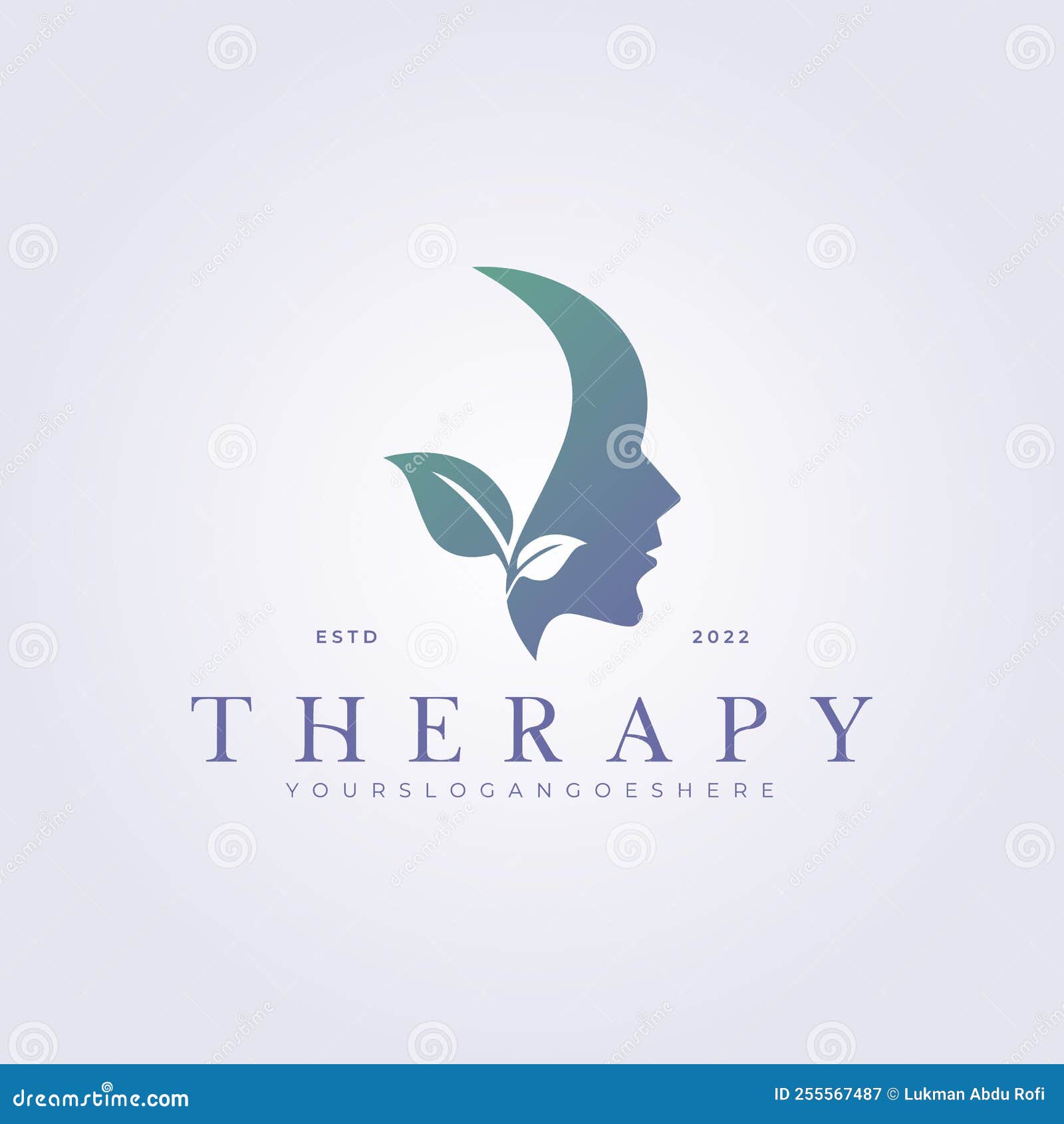 Mental Health Therapy Mind Help Logo Vector Illustration Design Stock ...