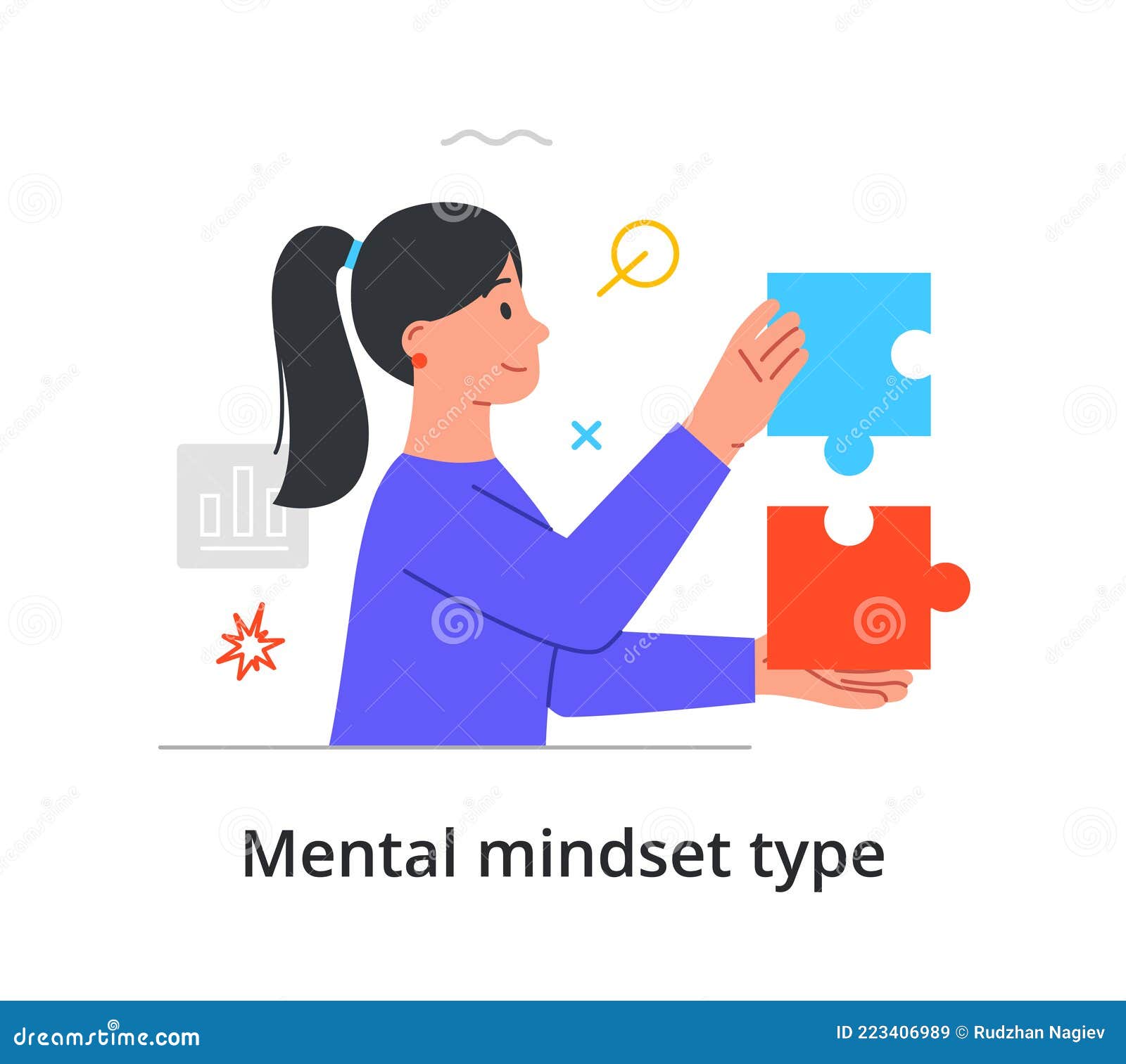 The Mindset Of A Woman.face Silhouette Cartoon Vector | CartoonDealer ...