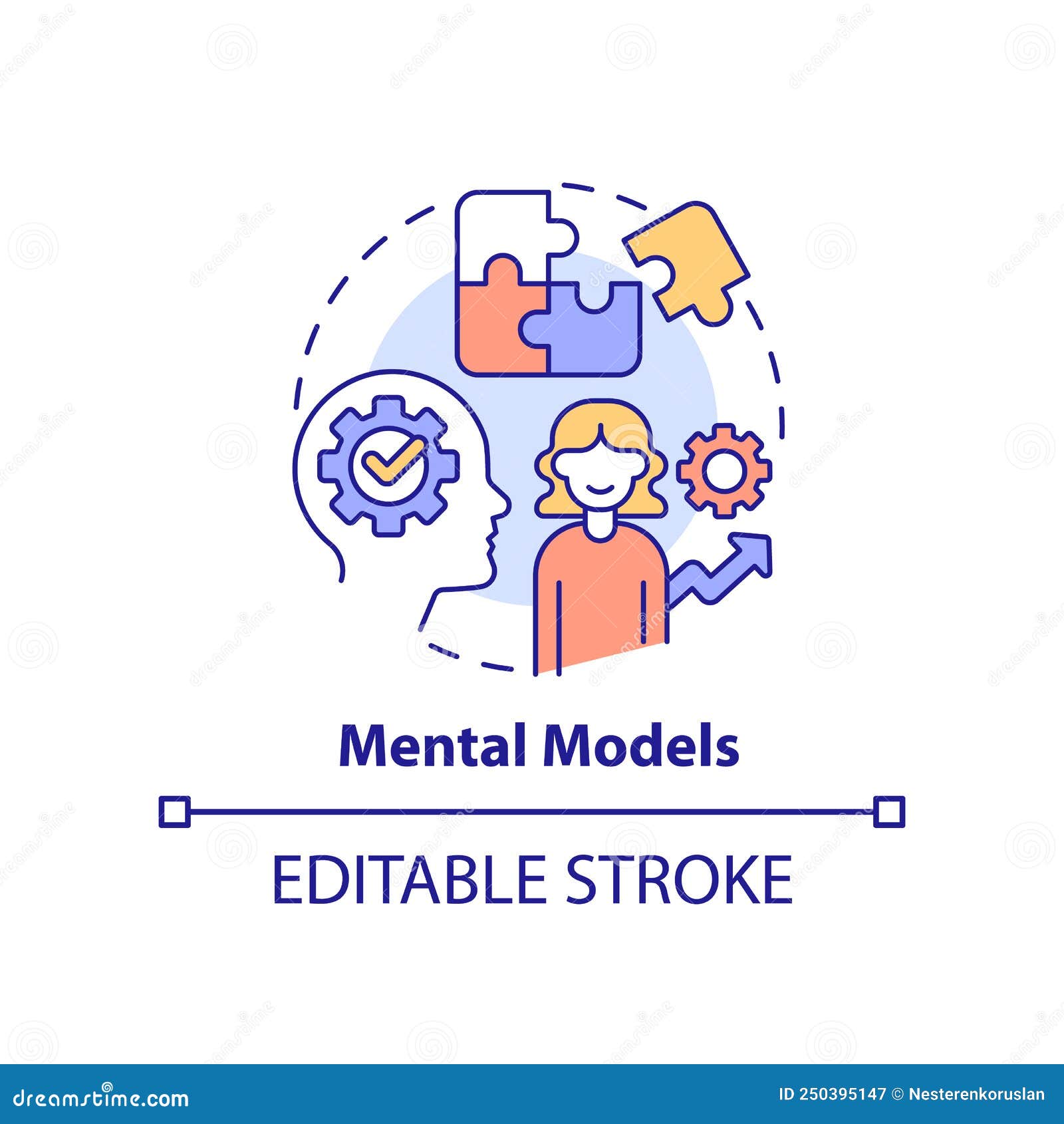 Mental models concept icon stock vector. Illustration of improvement ...