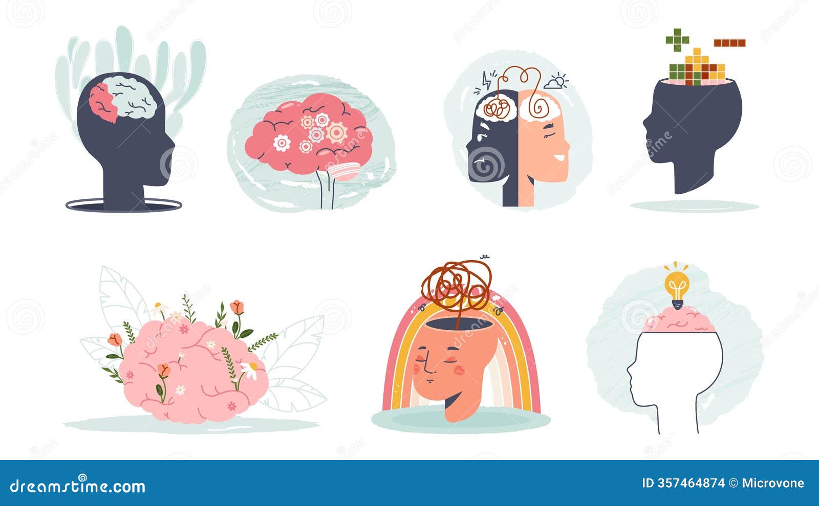 Mental Problems and Psychology Diseases. Different Ways of Thinking ...