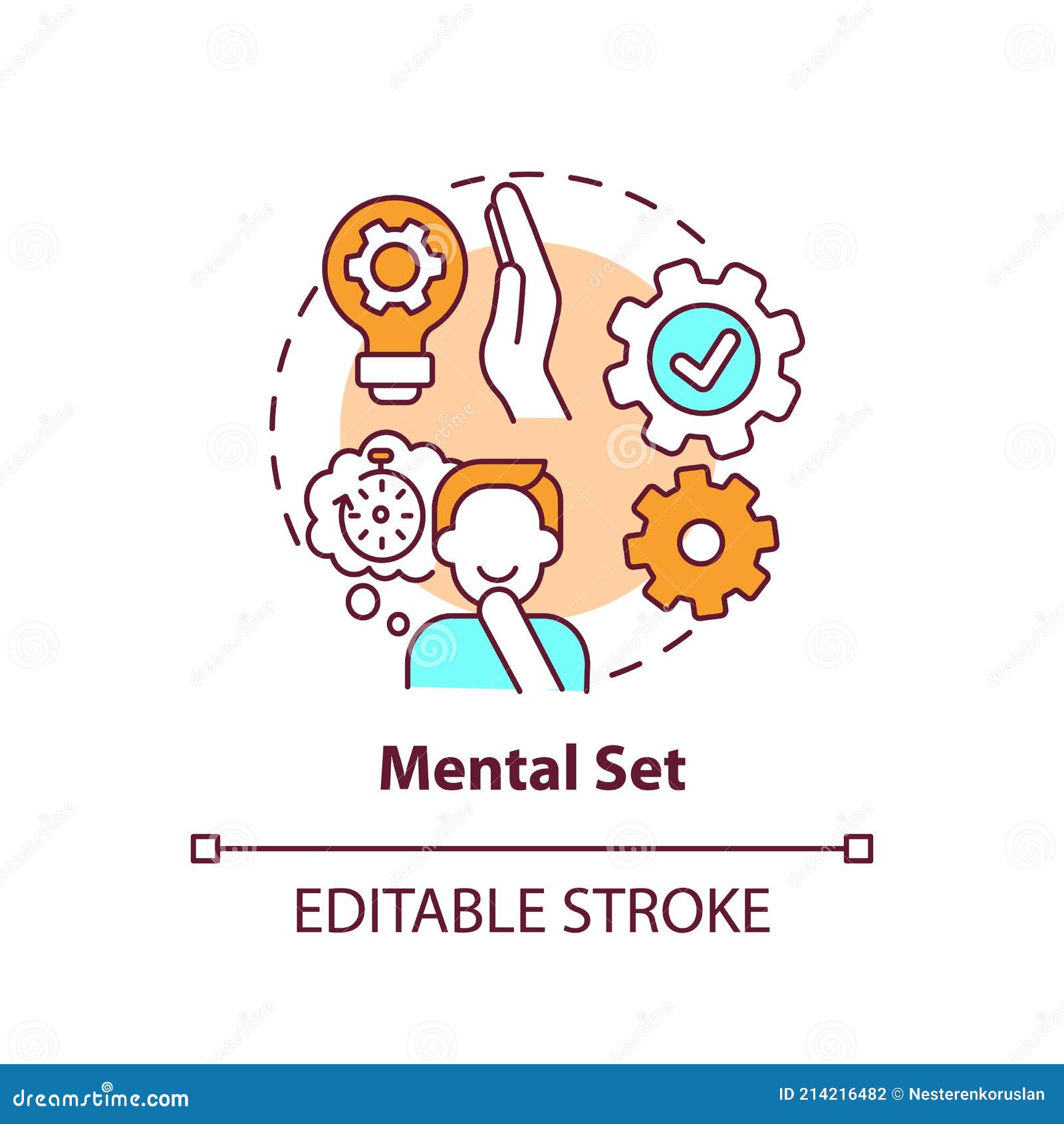 Mental set concept icon stock vector. Illustration of analysis - 214216482