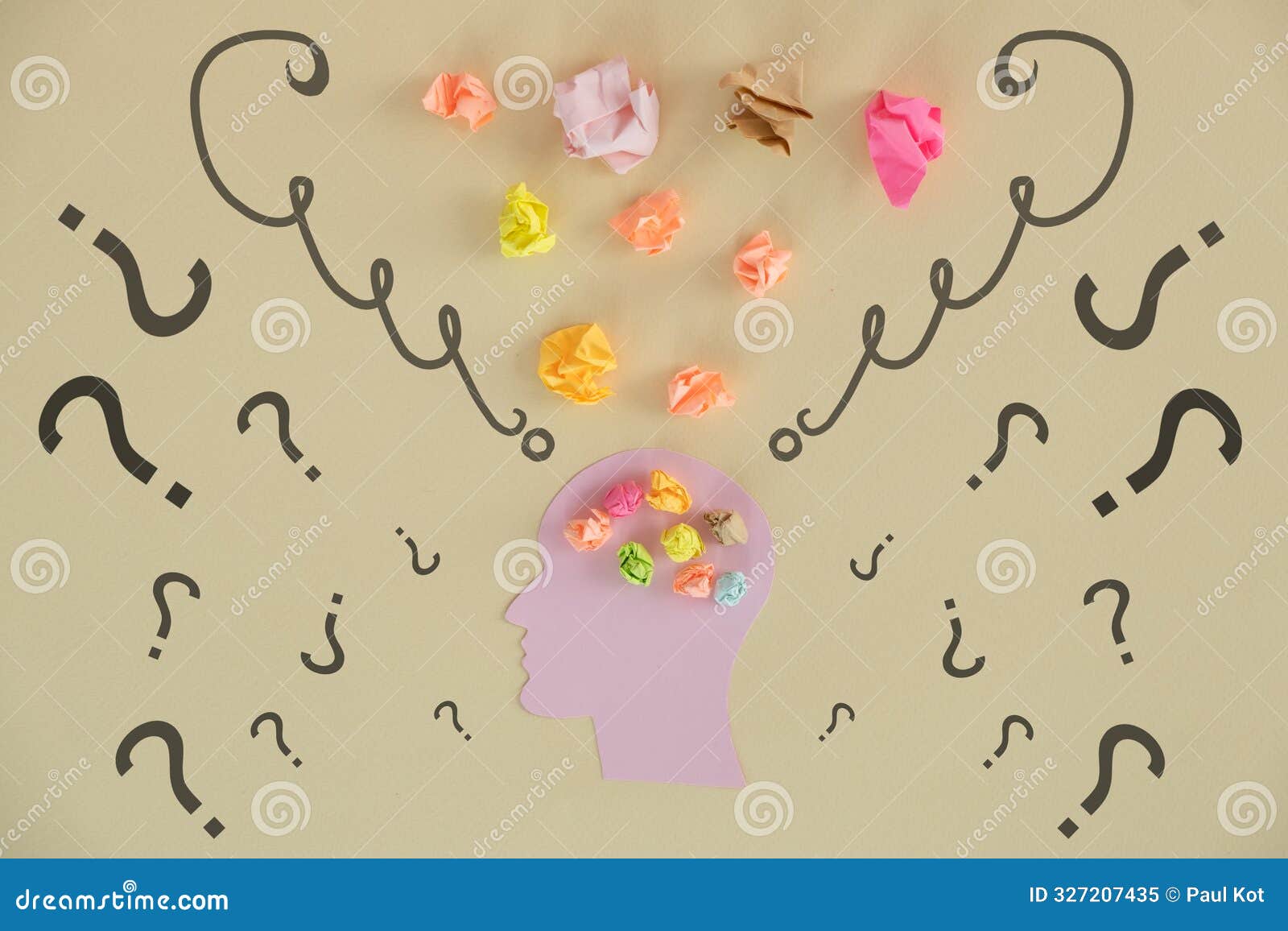 Mental Stress, Mind Pressure. Negative Brain Overload Stock Image ...