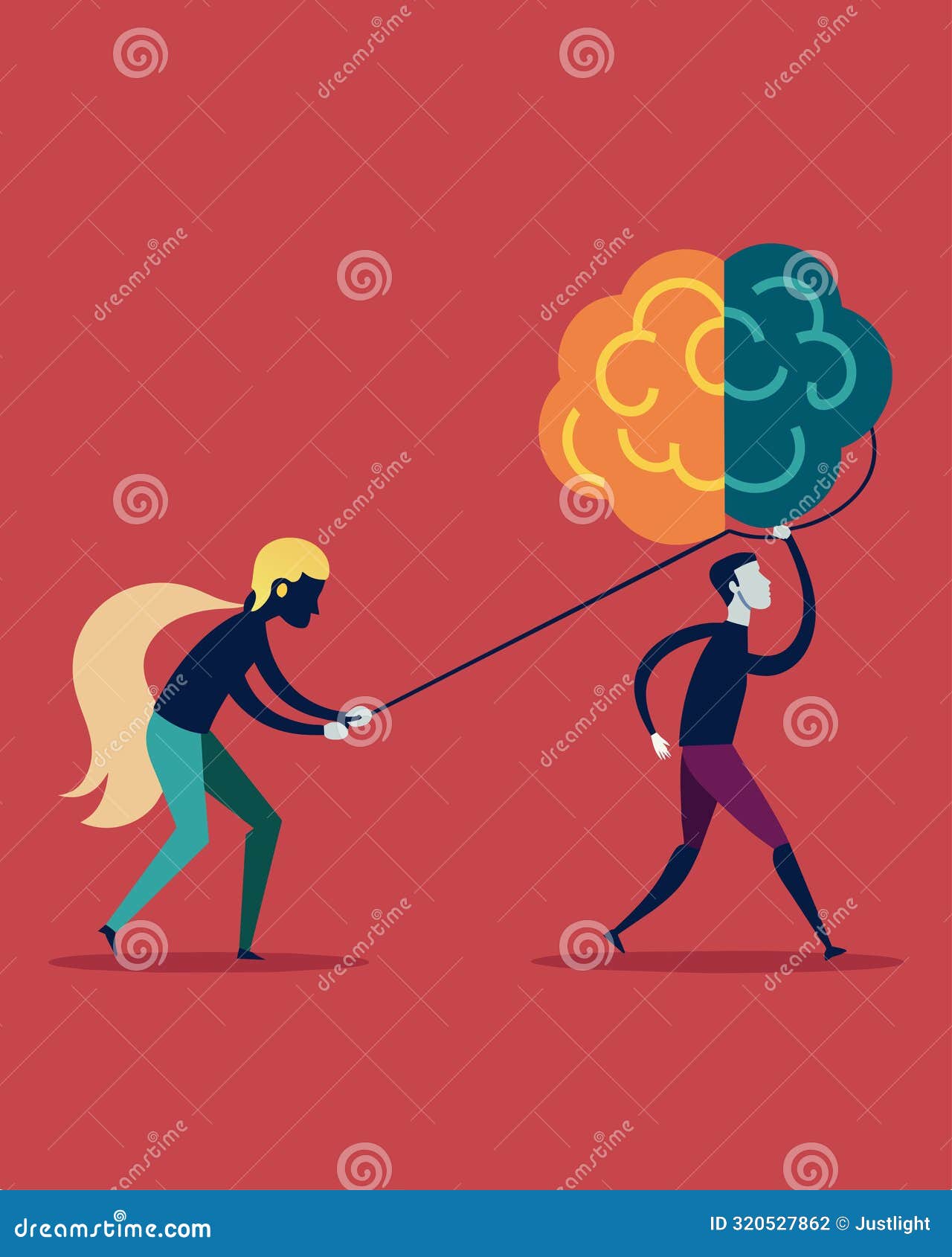 Mental Tugofwar As the Mind is Pulled in Opposite Directions Causing ...