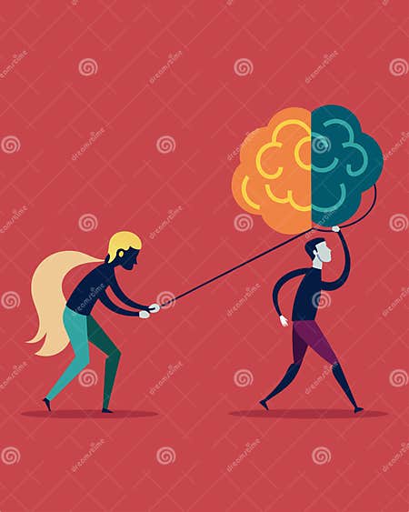 Mental Tugofwar As the Mind is Pulled in Opposite Directions Causing ...