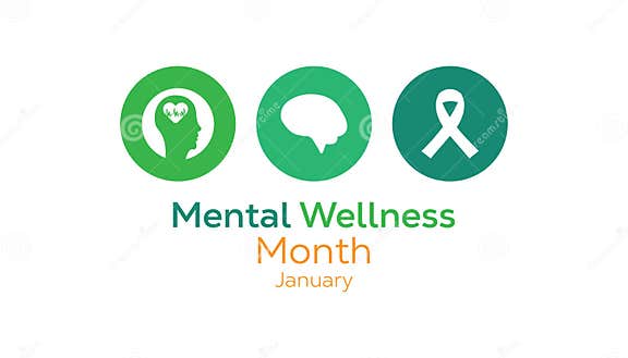 Mental Wellness Month Observed Each Year during January. Healthcare ...