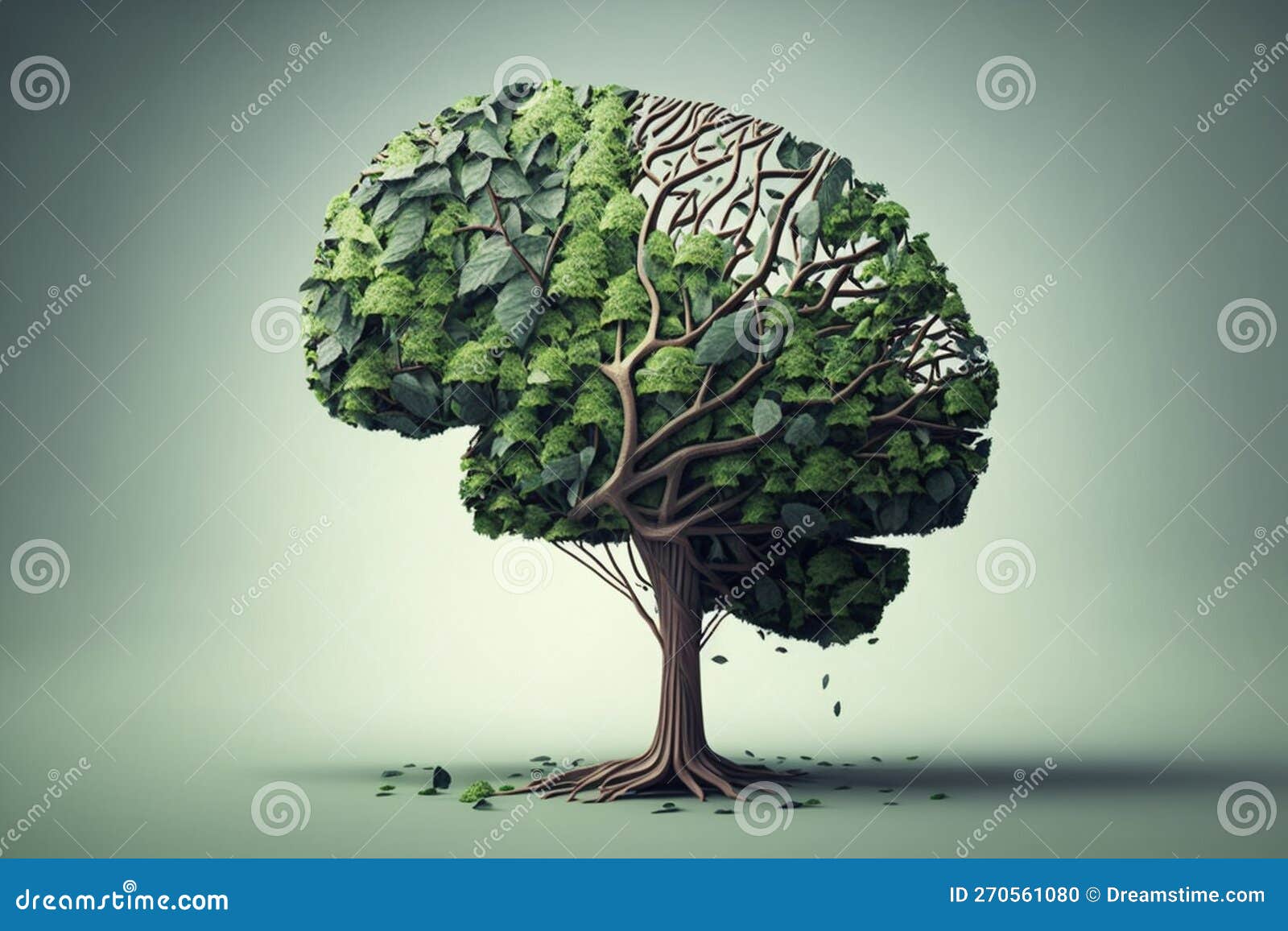 Mental Wellness Positivity and Creativity Concept with Head in a Shape ...