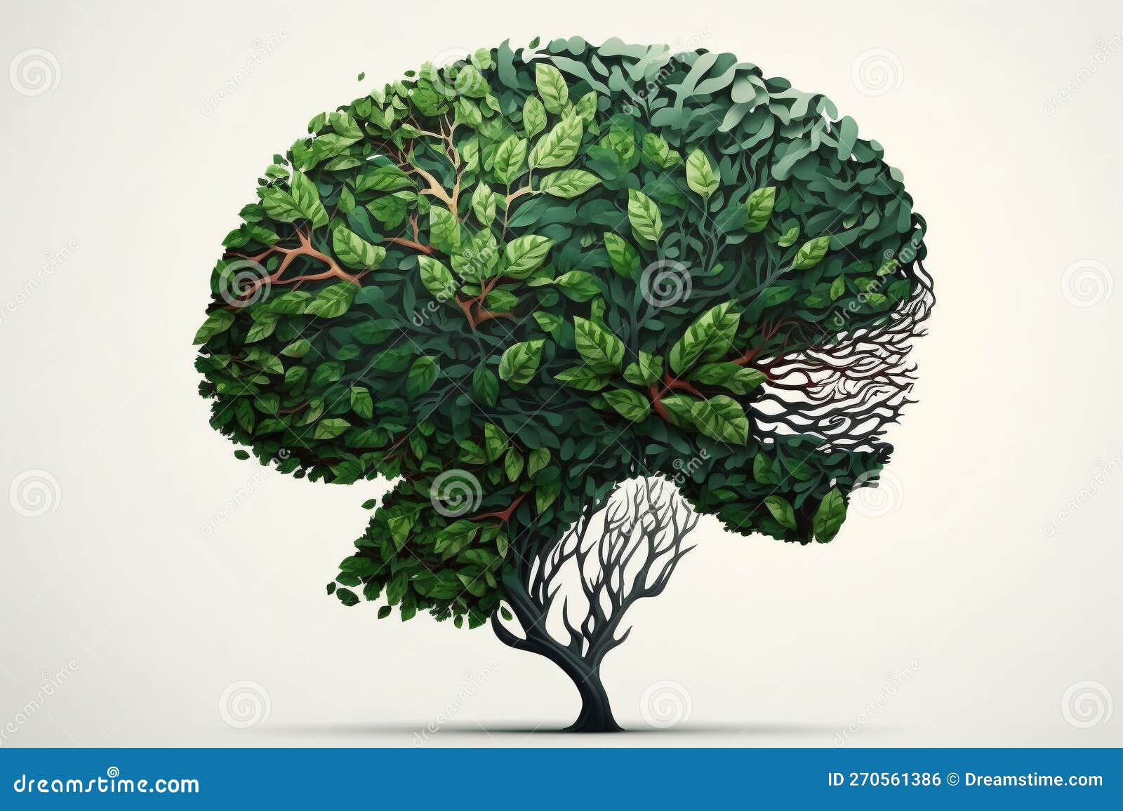 Mental Wellness Positivity and Creativity Concept with Head in a Shape ...