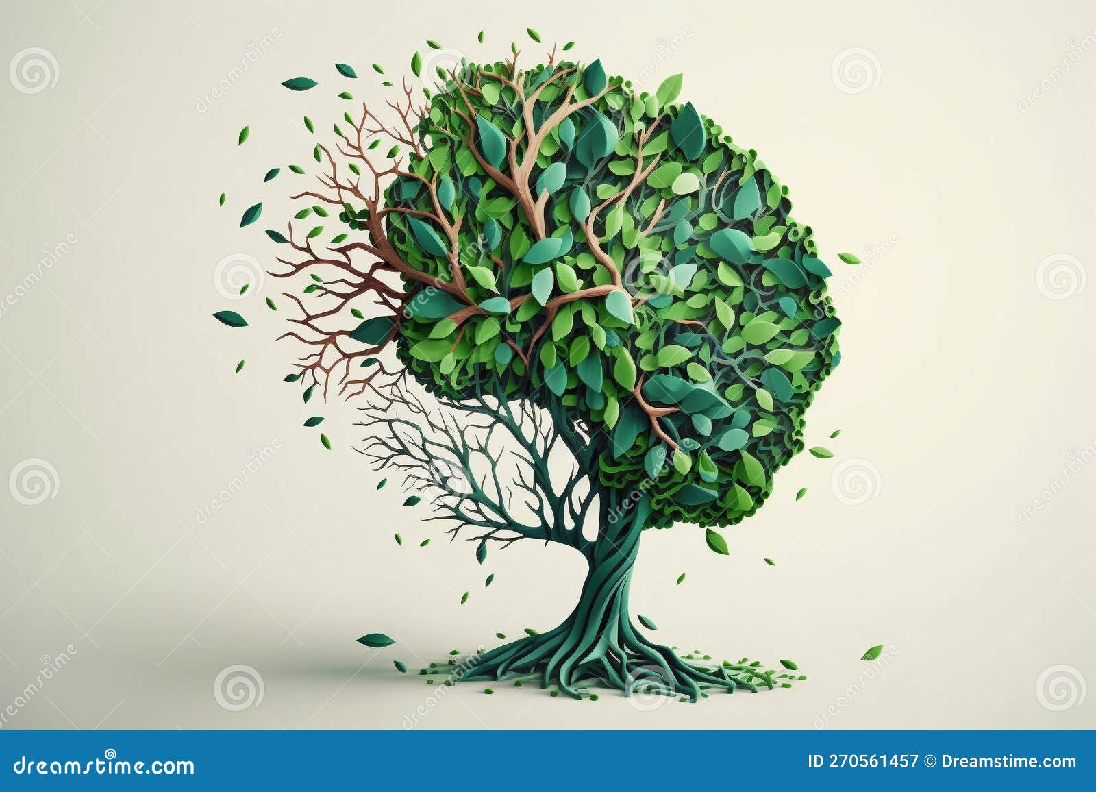 Mental Wellness Positivity and Creativity Concept with Head in a Shape ...