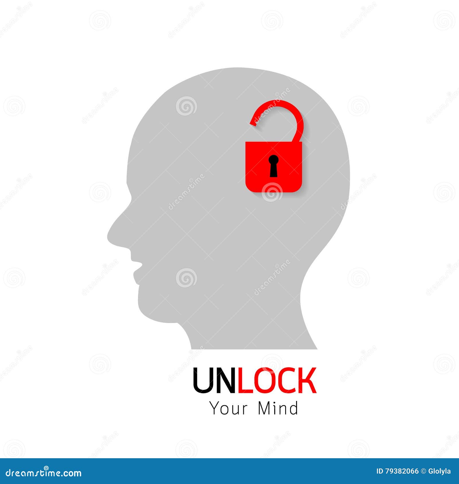 Mente Aberta, Destravada Seu Conceito Da Mente Ilustração do Vetor ...