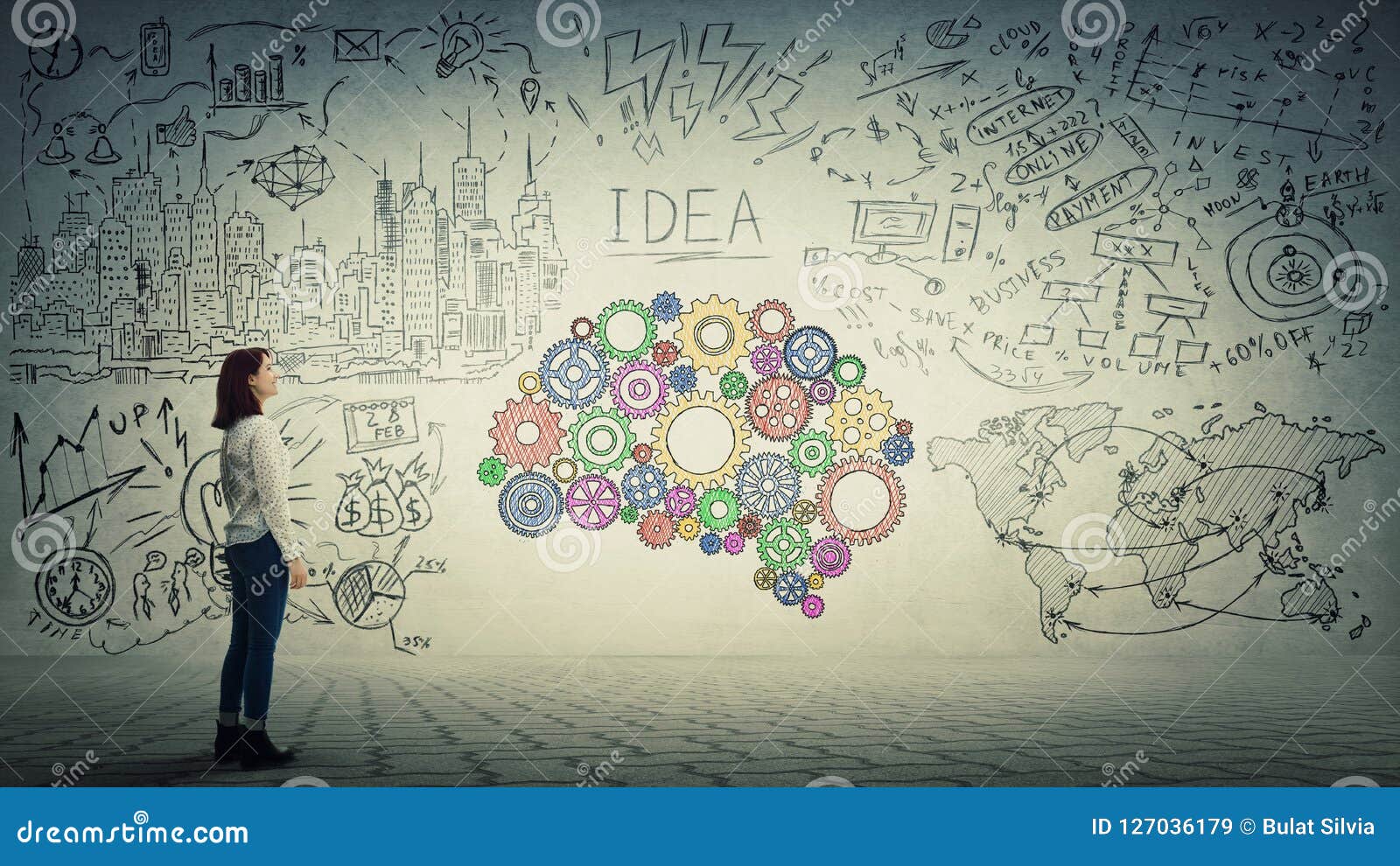 Mente colorida imagem de stock. Imagem de estratégia - 127036179