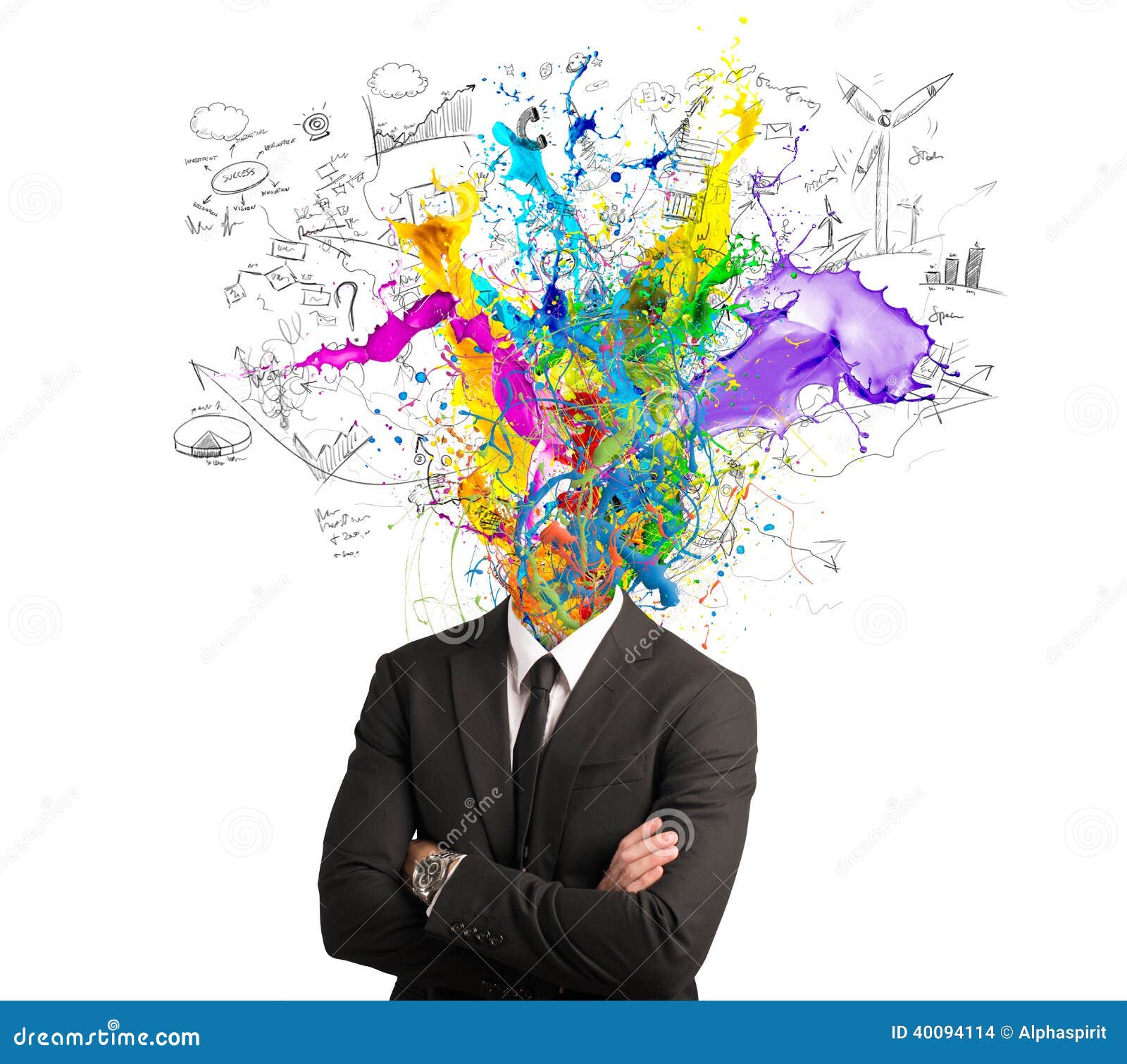 Mente creativa foto de archivo. Imagen de bosquejo, inspire - 40094114