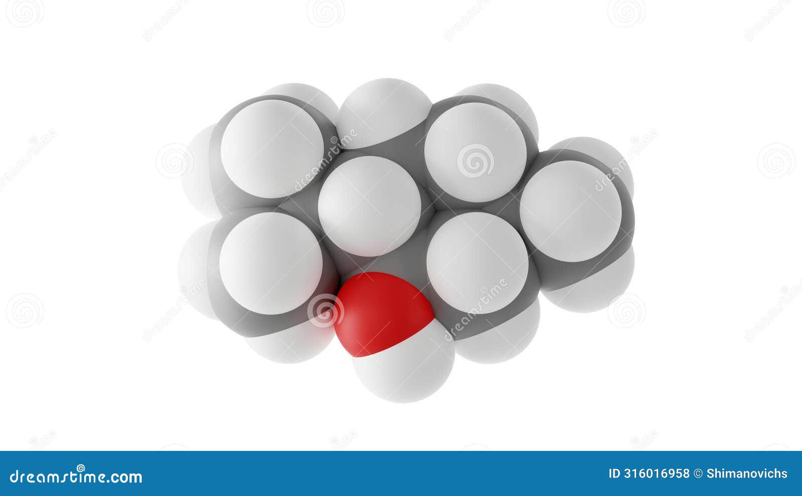 Menthol Molecule, Monoterpenoid, Molecular Structure, Isolated 3d Model ...