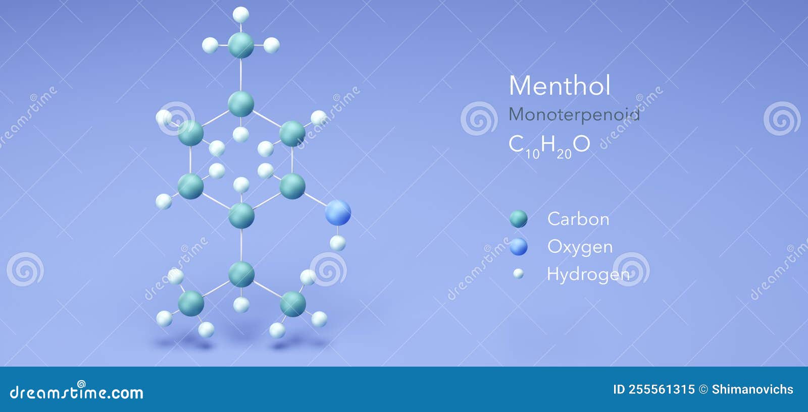 Menthol, Monoterpenoid, Molecular Structures, 3d Model, Structural ...