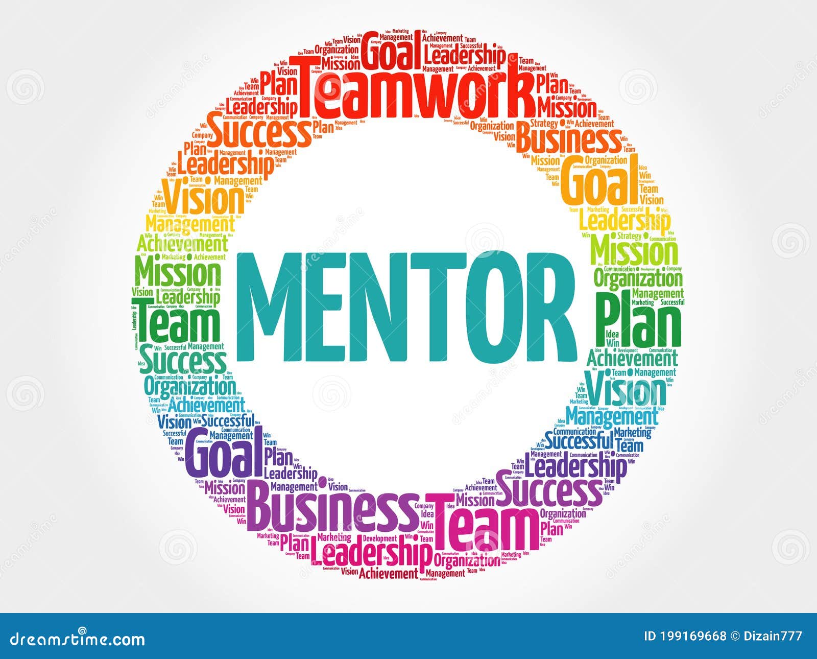 Mentor circle word cloud stock illustration. Illustration of leadership ...