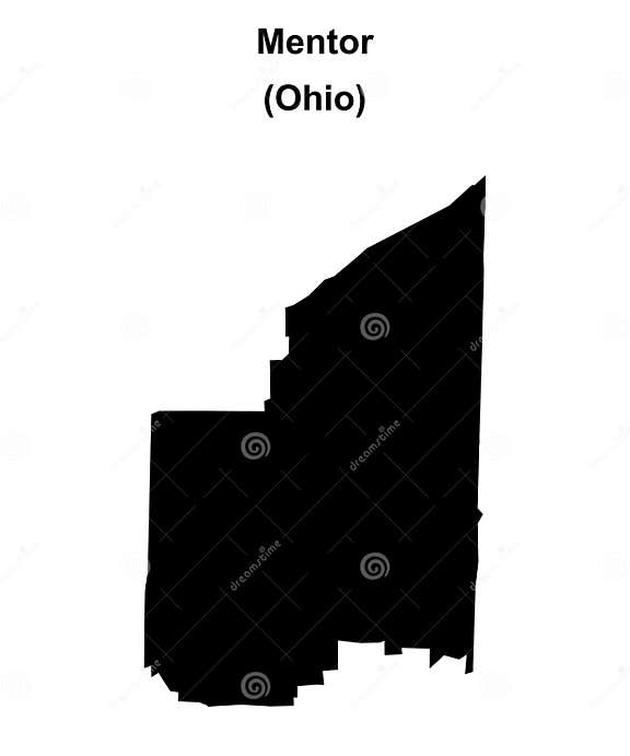 Mentor outline map stock vector. Illustration of territory - 357492797