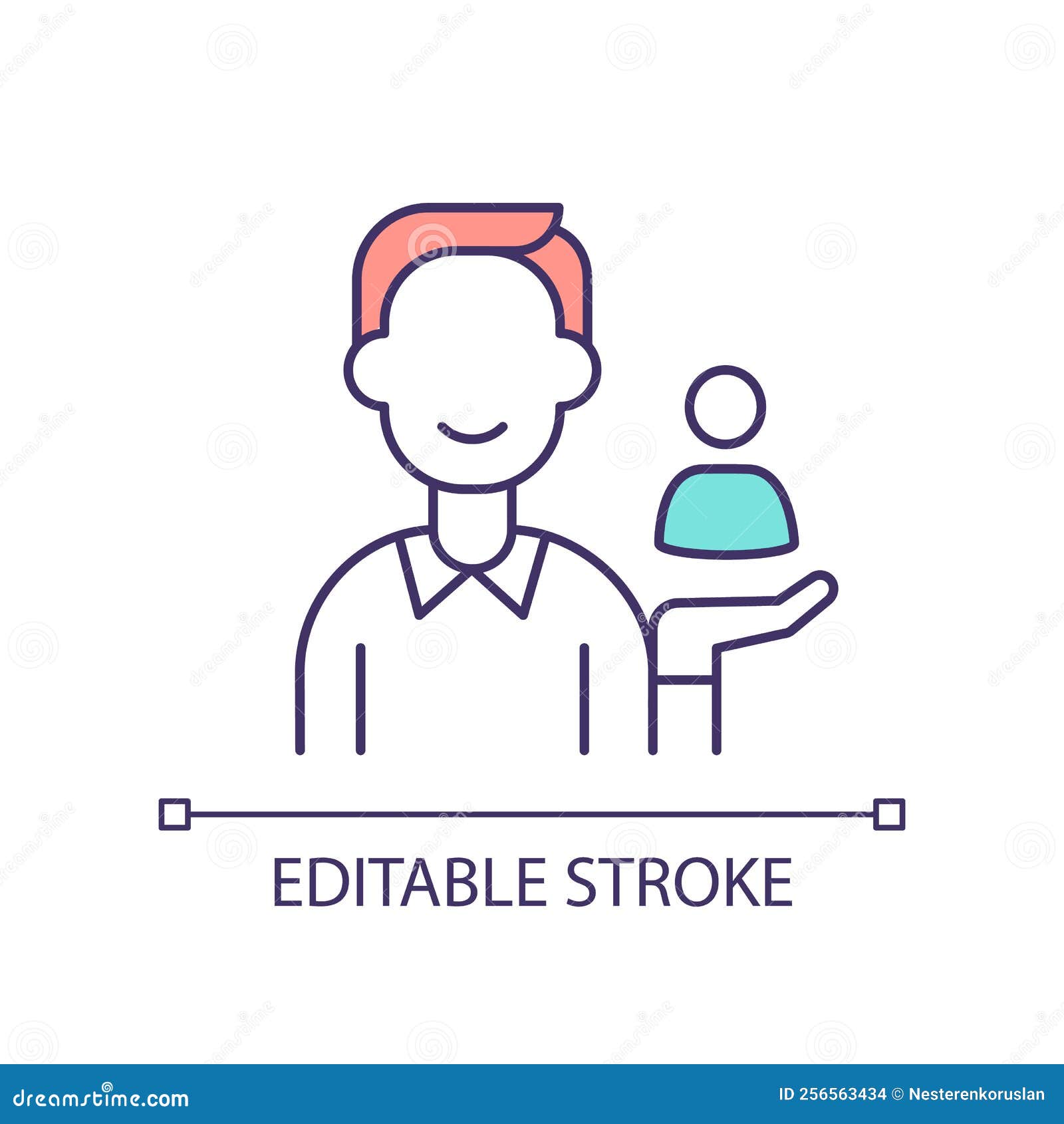 Mentor Support RGB Color Icon Stock Vector - Illustration of character ...