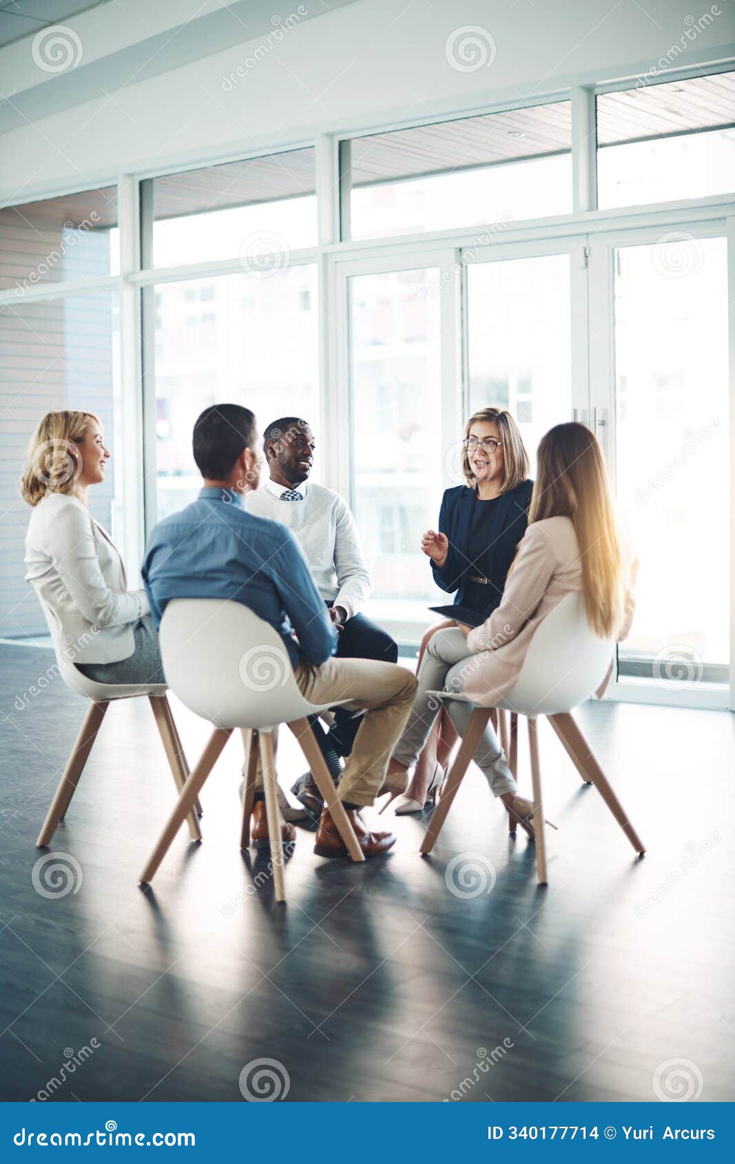 Mentor, Team Building and Talking with Business People in Office for ...