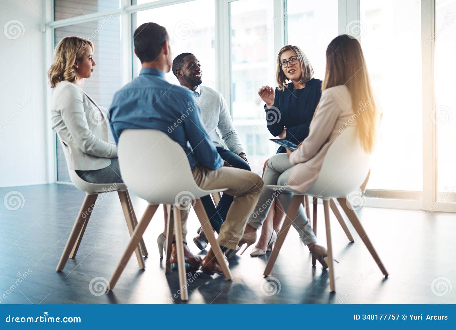 Mentor, Team Building and Workshop with Business People in Office for ...