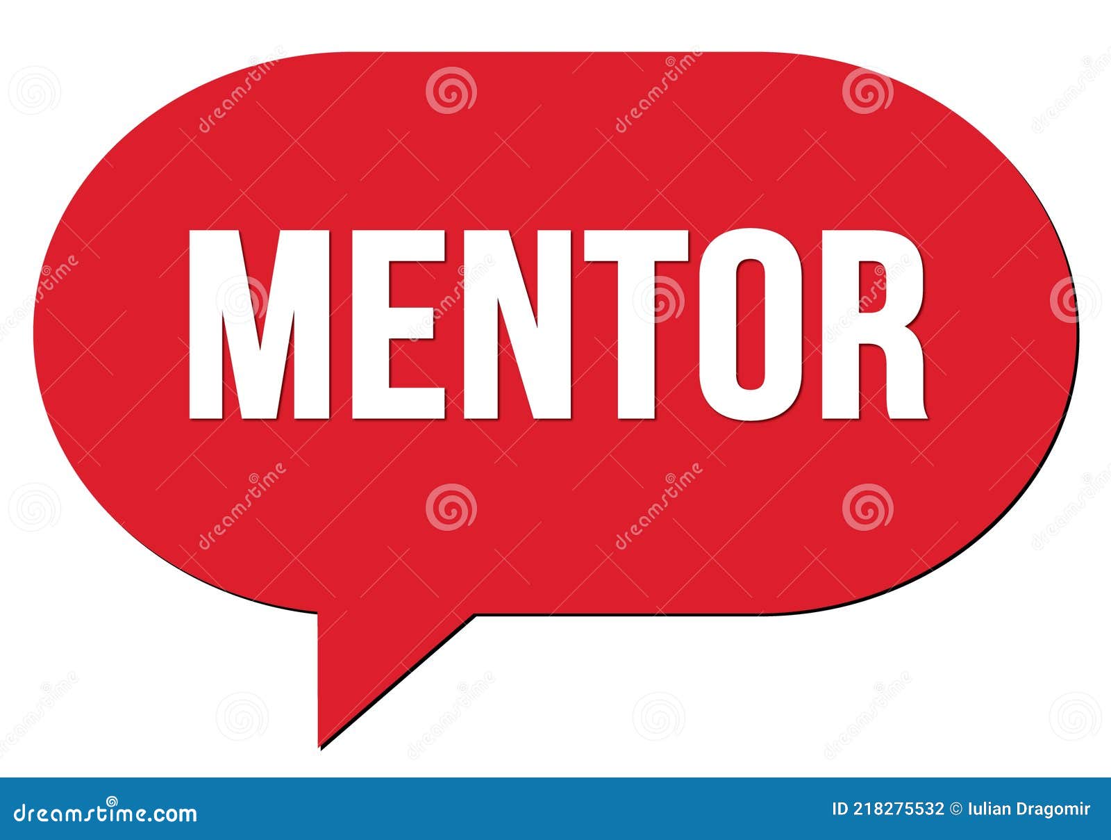 MENTOR Text Written in a Red Speech Bubble Stock Illustration ...