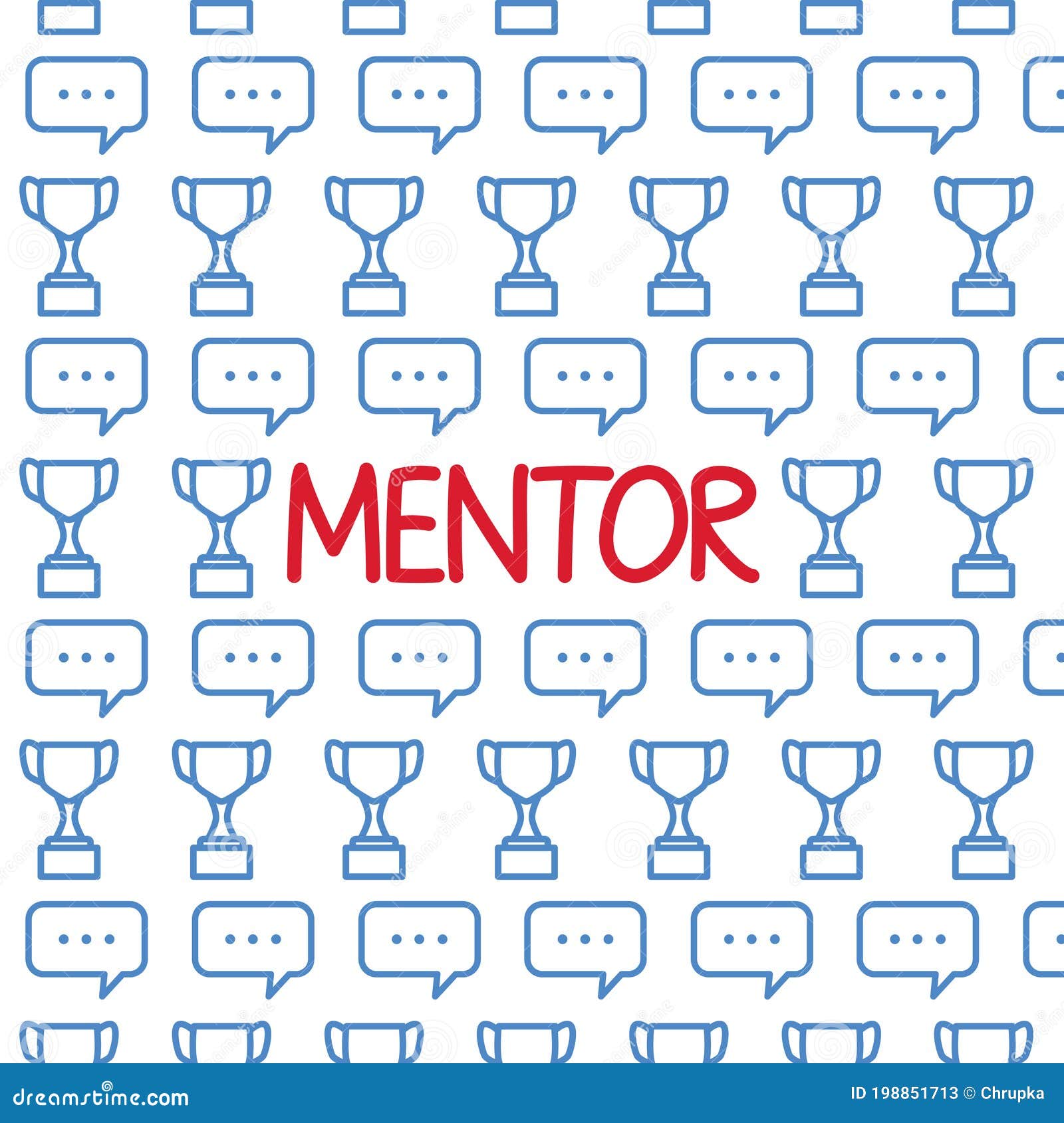 Mentor word concept stock vector. Illustration of chat - 198851713