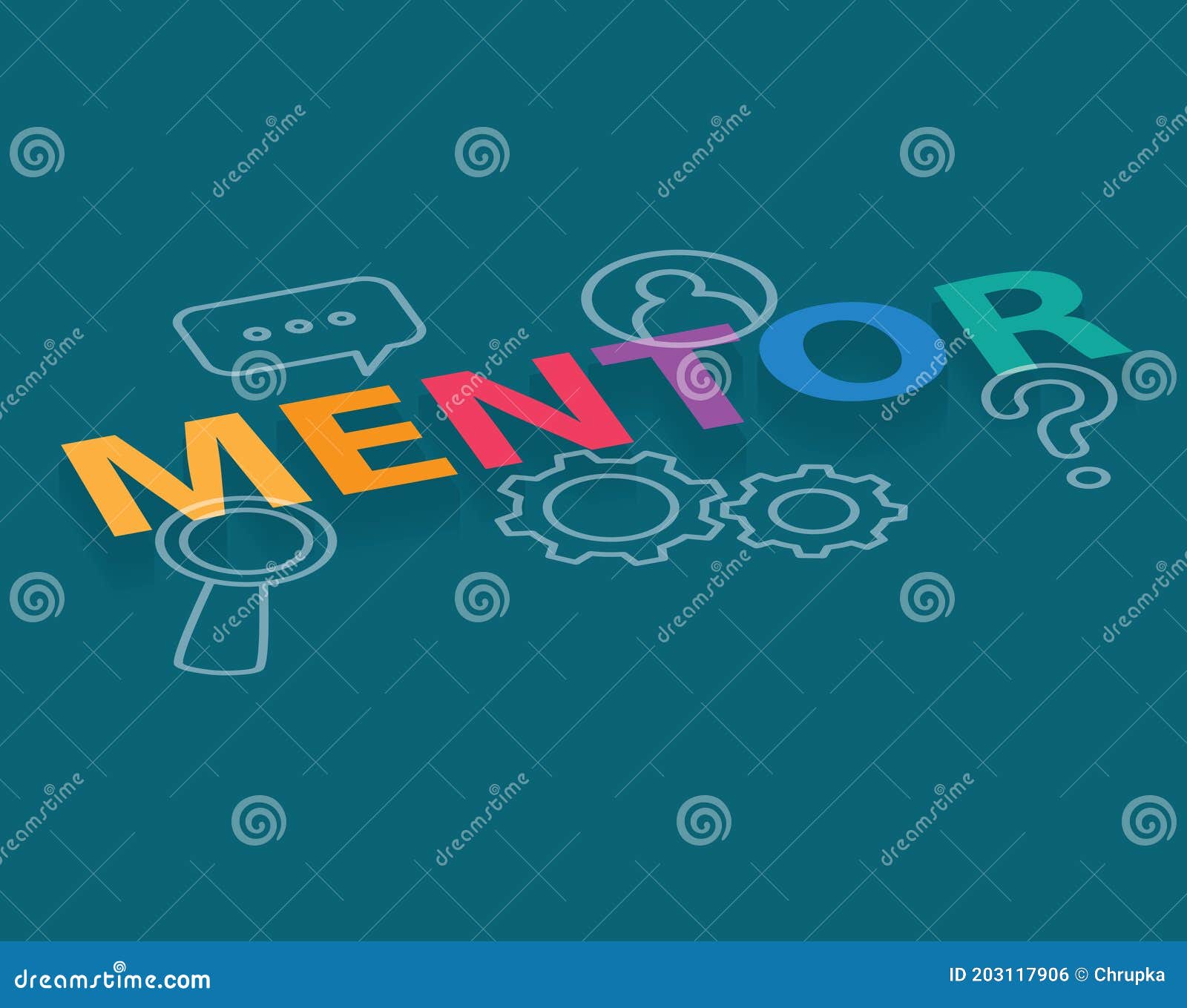 Mentor word concept stock vector. Illustration of banner - 203117906