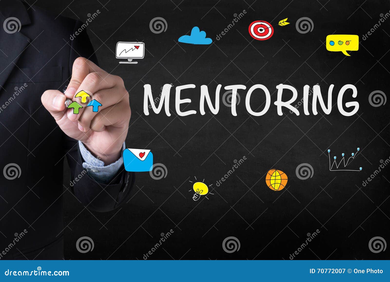 MENTORING stock image. Image of mentor, crayon, direction - 70772007