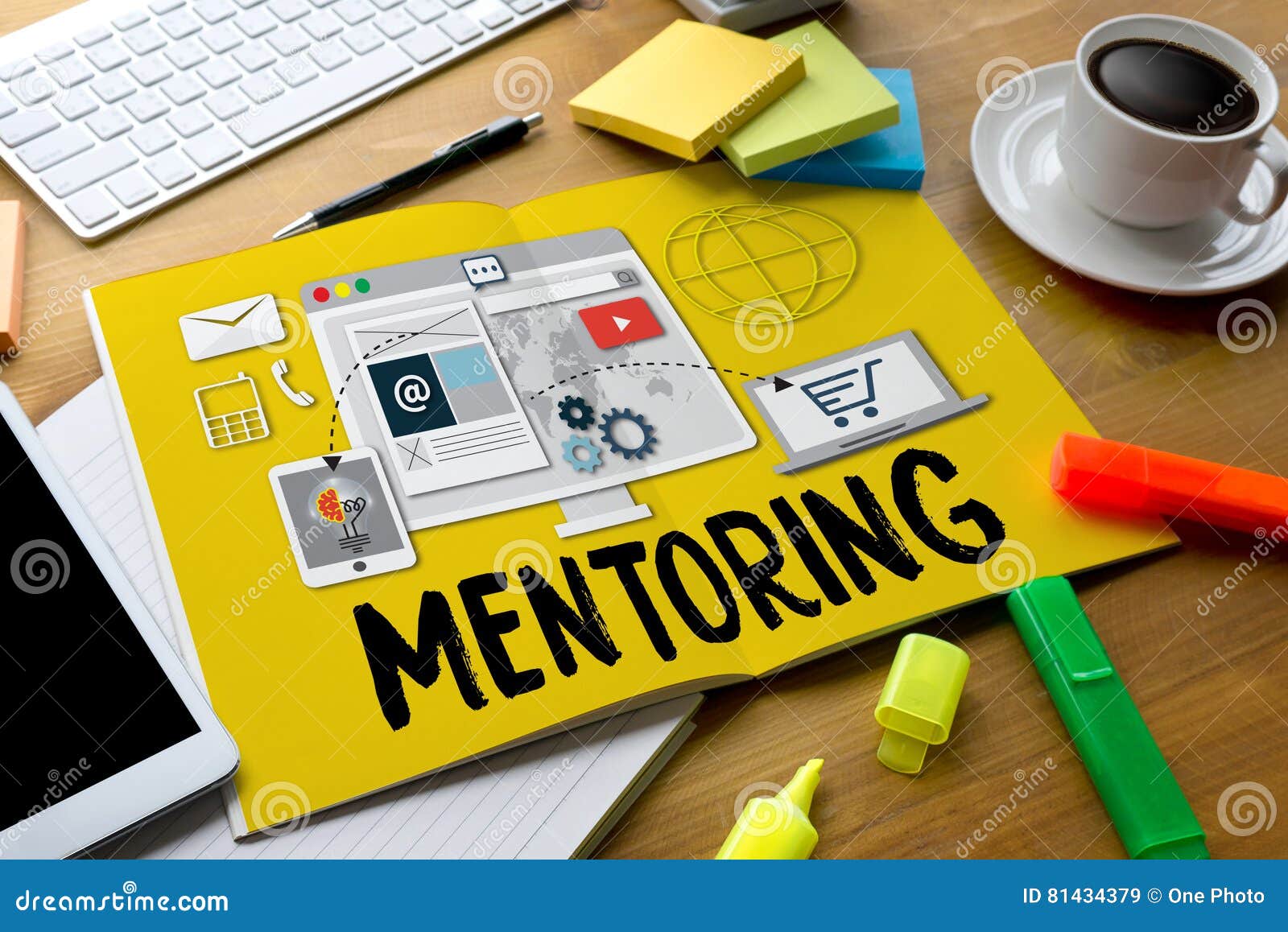 MENTORING Career Growth, Progress and Potential Concepts , Work Stock ...