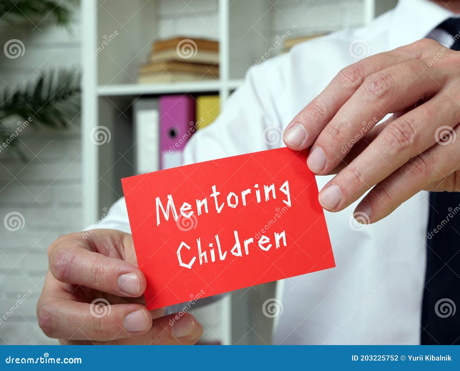 Mentoring Children Sign on the Sheet Stock Photo - Image of theory ...