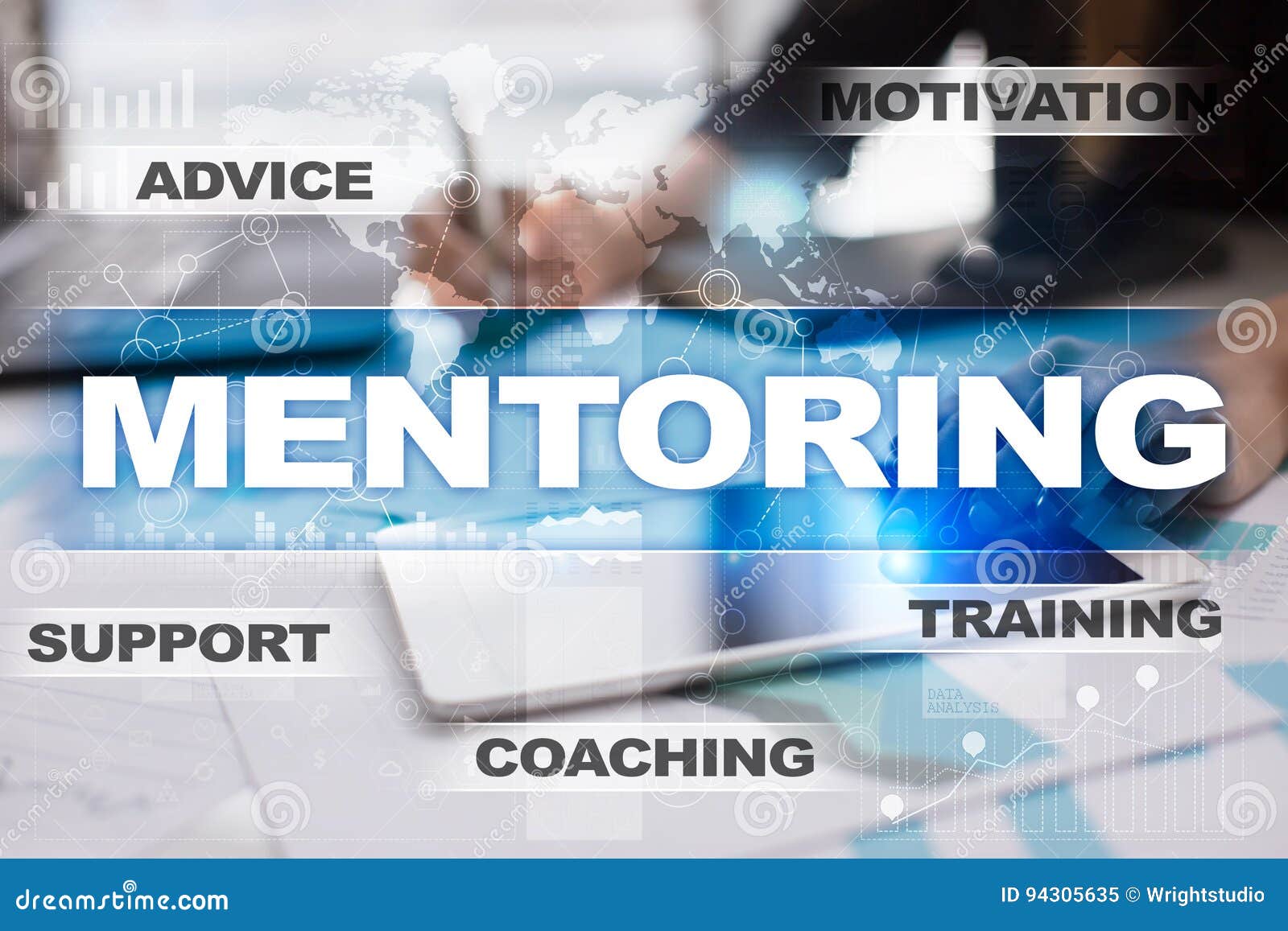 Mentoring. Education Concept. E-Learning. Success. Stock Image - Image ...