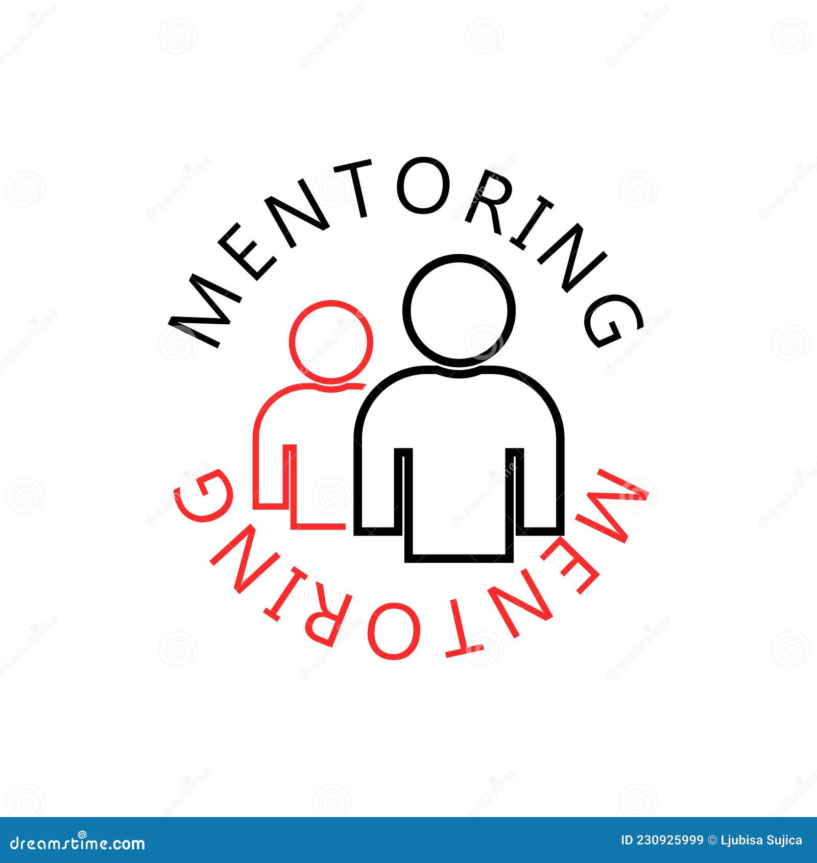 Mentoring Flat Icon Isolated on White Background Stock Vector ...