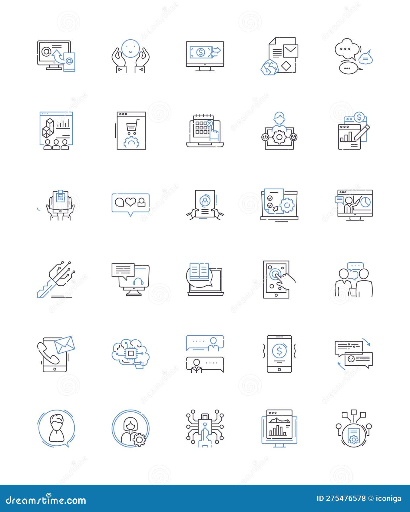 Mentoring Line Icons Collection. Empowerment, Guidance, Leadership ...