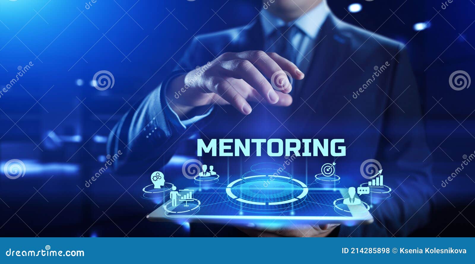 Mentoring Mentor Coaching Personal Development Concept on Virtual ...