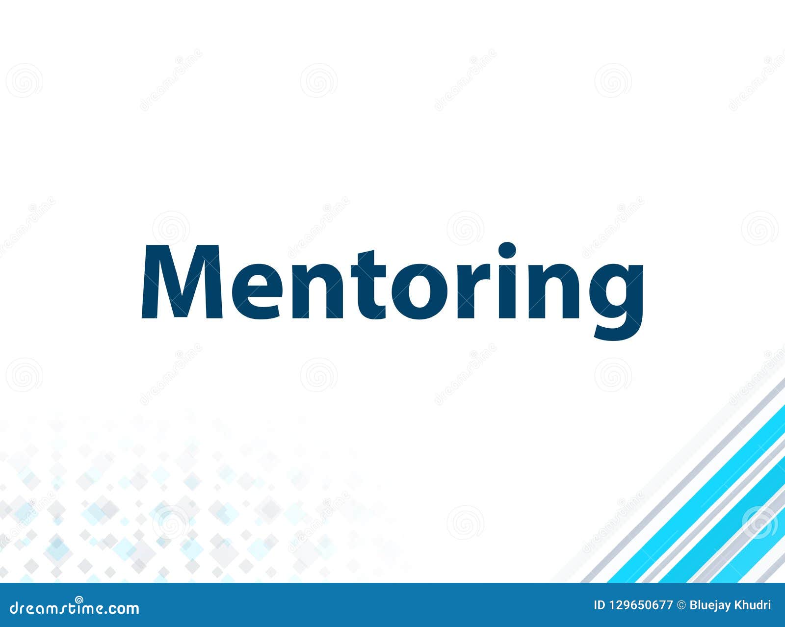 Mentoring Modern Flat Design Blue Abstract Background Stock ...