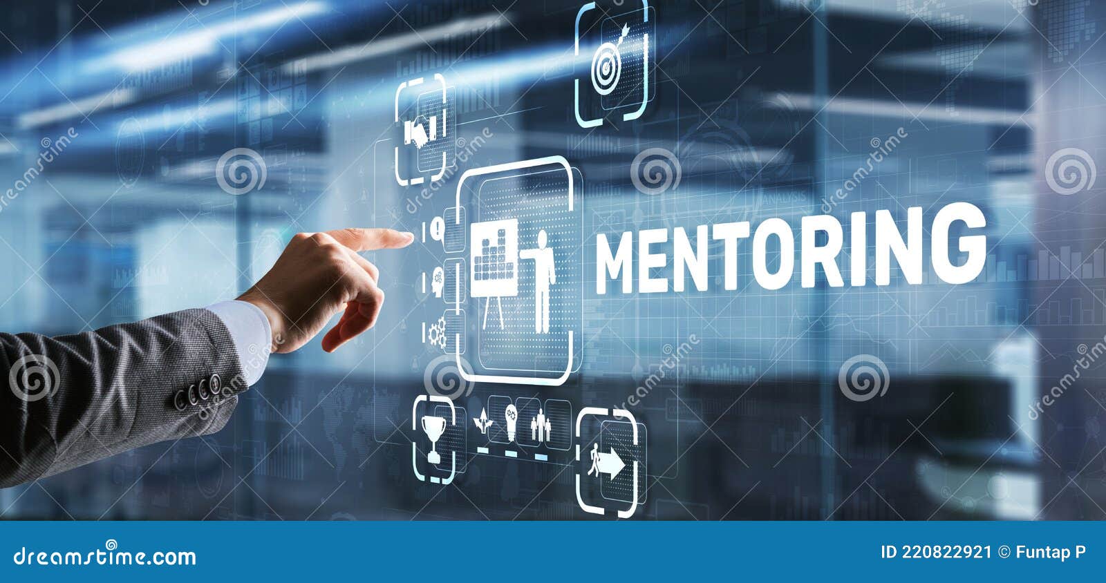 Mentoring Motivation Coaching Career Business Technology Concept Stock ...