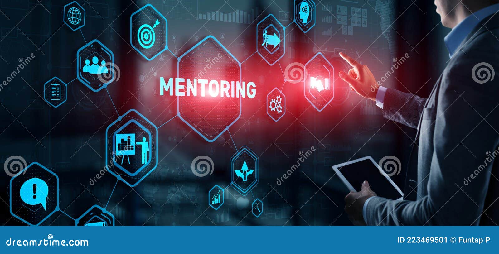 Mentoring Motivation Coaching Career Business Technology Concept Stock ...