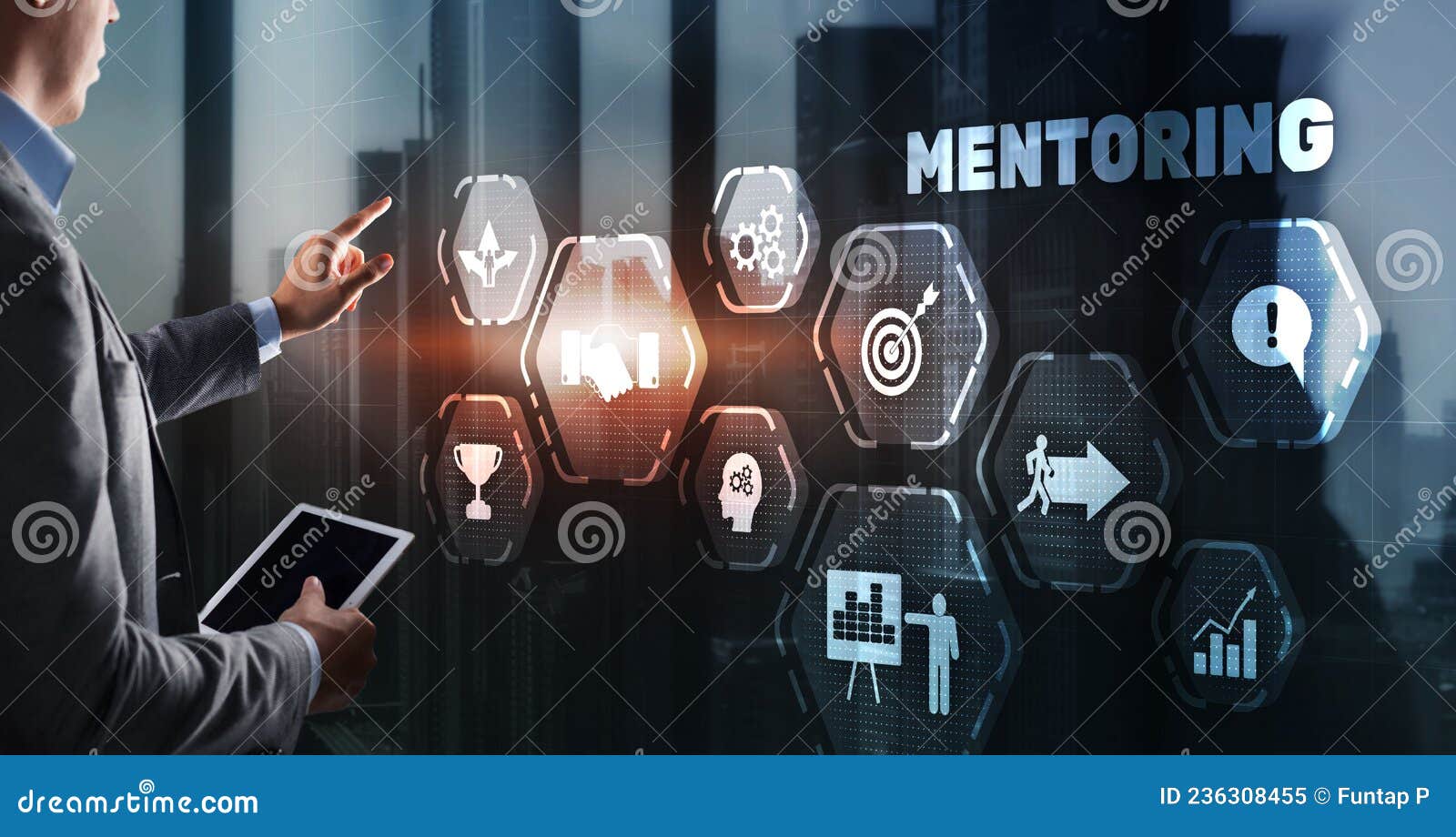 Mentoring Motivation Coaching Career Business Technology Concept Stock ...