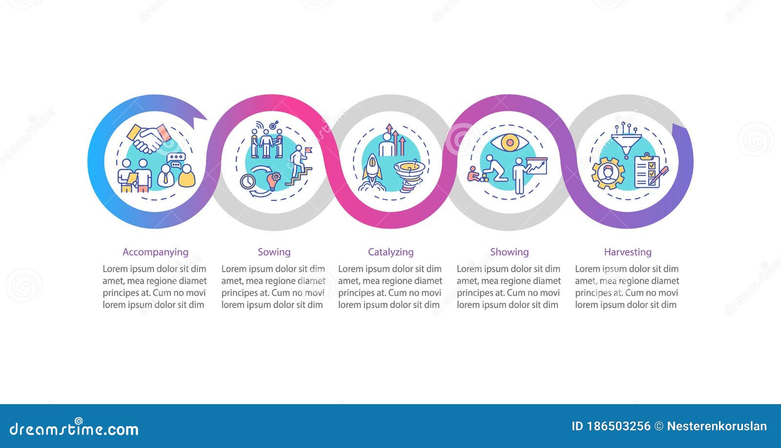 Mentoring Progress Vector Infographic Template Stock Vector ...