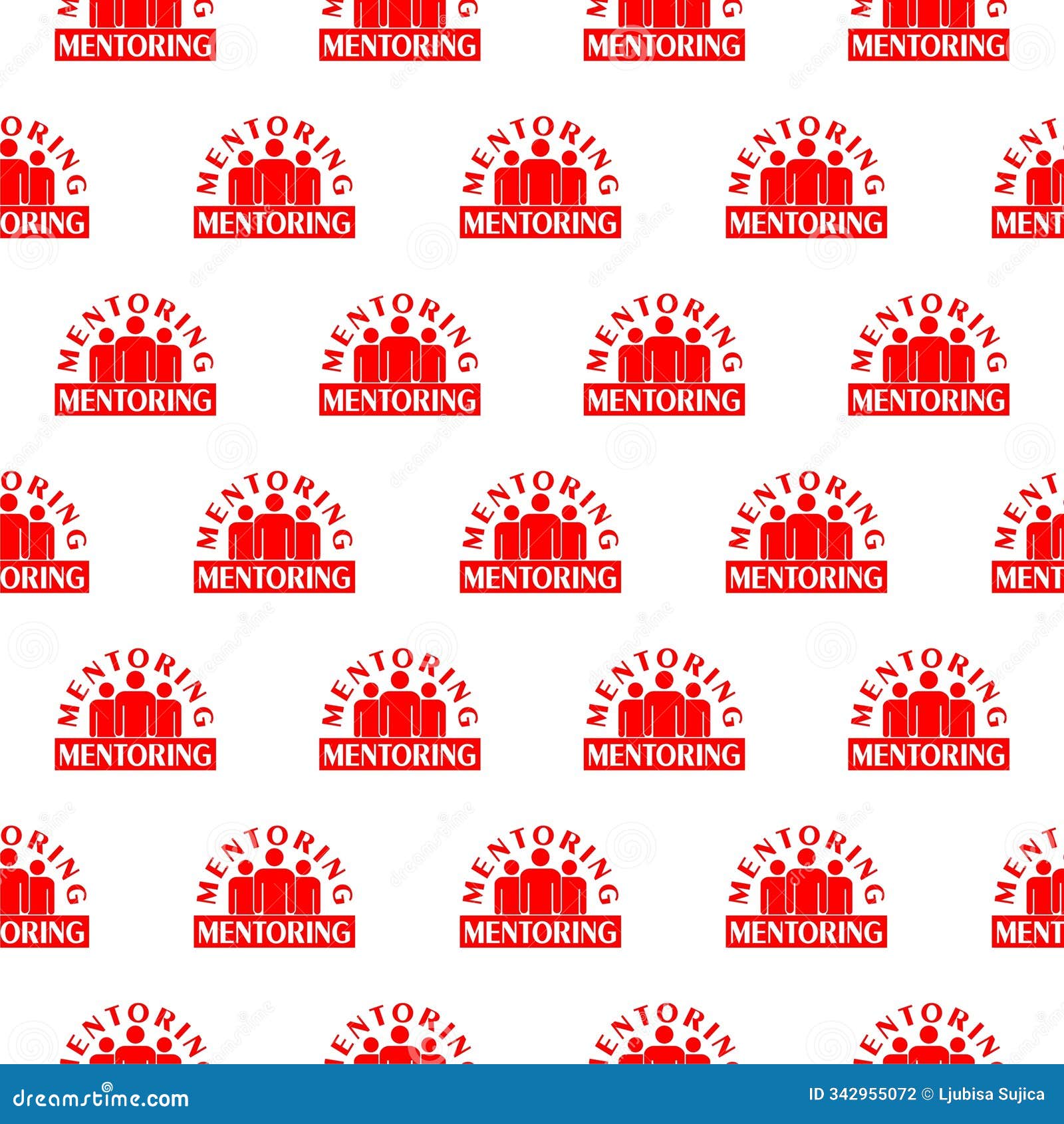 Mentoring Red Icon Pattern Seamless Isolated on White Background Stock ...